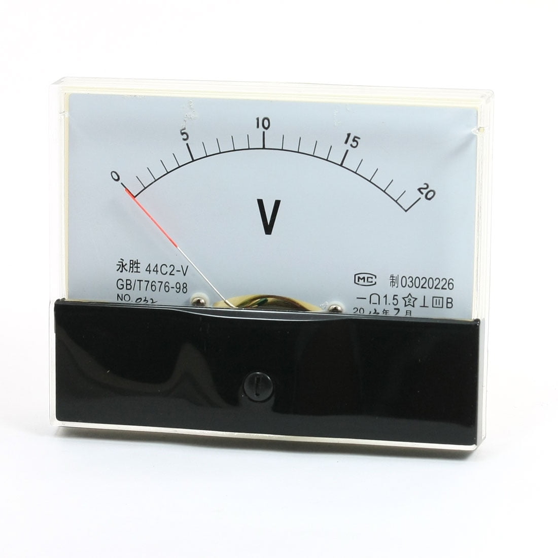 Unique Bargains Plastic Housing Round Dial Voltmeter Panel Meter Gauge ...