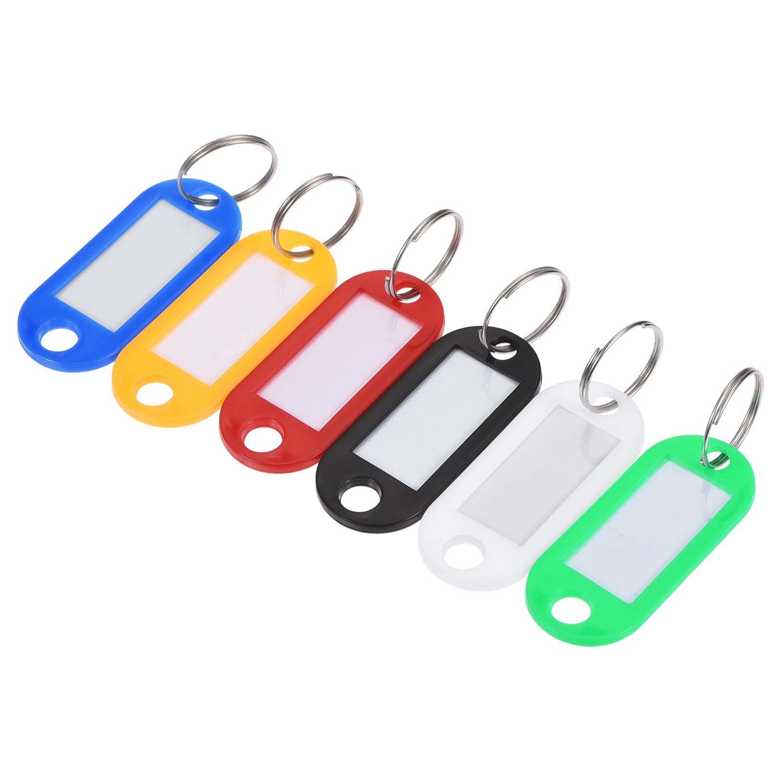 Unique Bargains Plastic Key Tags with Split Ring Flexible Mark Luggage ...