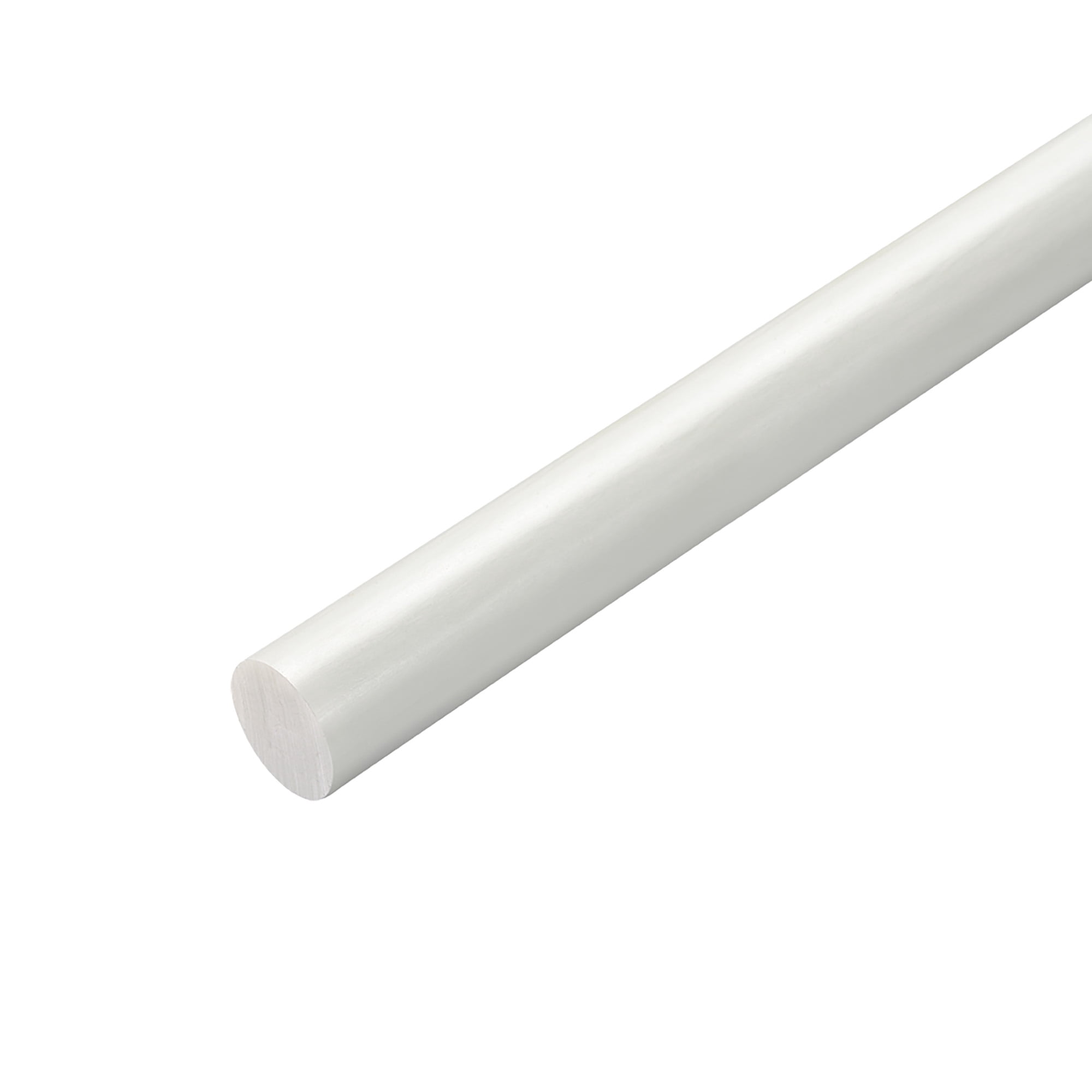 Unique Bargains Plastic Round Rod,3/8" Dia 20" Length, White FRP ...