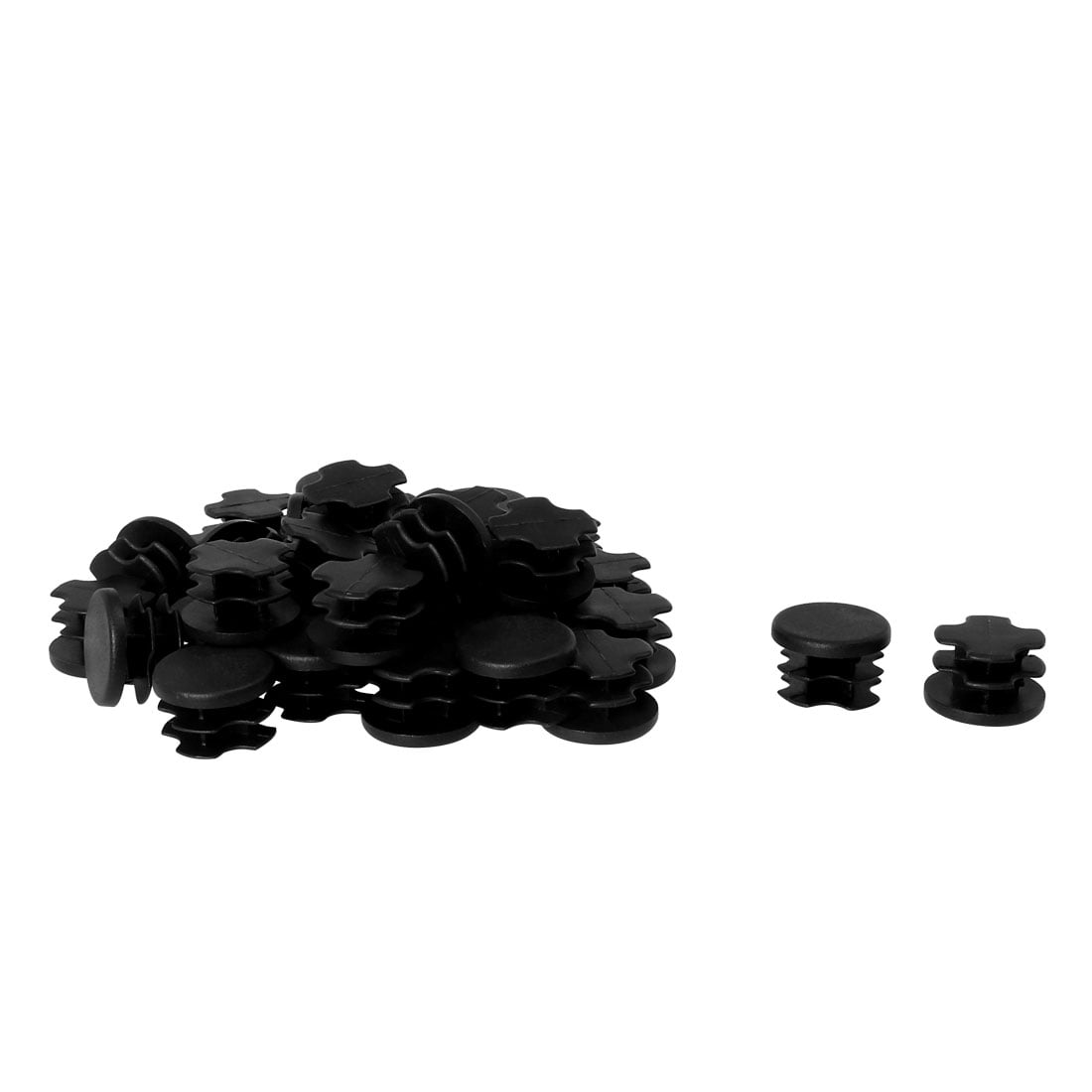 Unique Bargains Plastic Round Tube Insert Glide Cap 19mm 0.75' OD 34Pcs ...