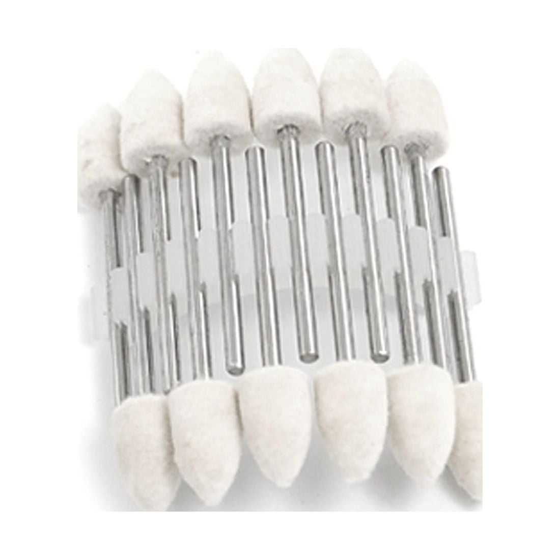 Unique Bargains Polishing Buffing Tool White Conical Mounted Felt Point ...