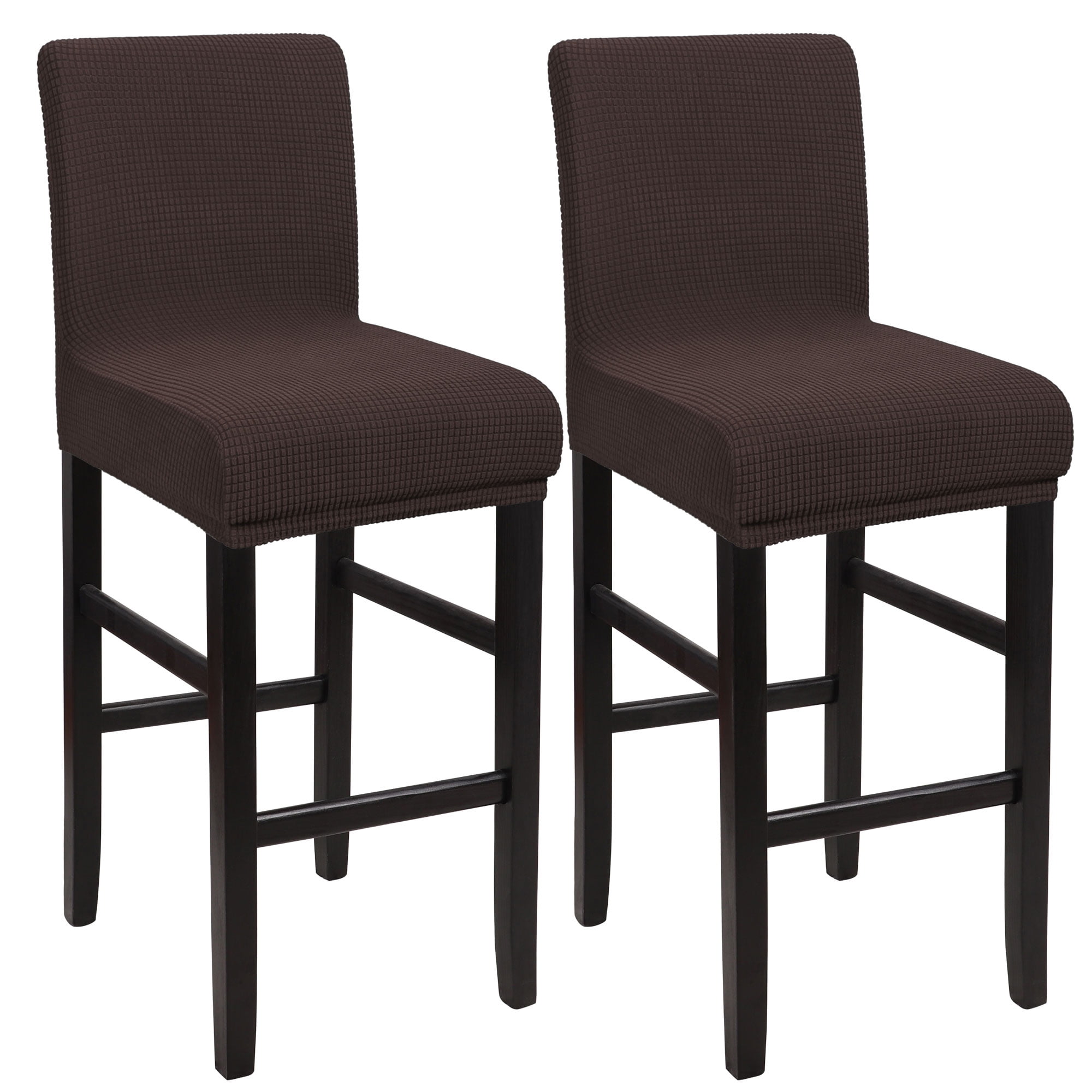 Stretch Bar Stool Covers - Polyester Spandex - Dark Brown - Walmart.com