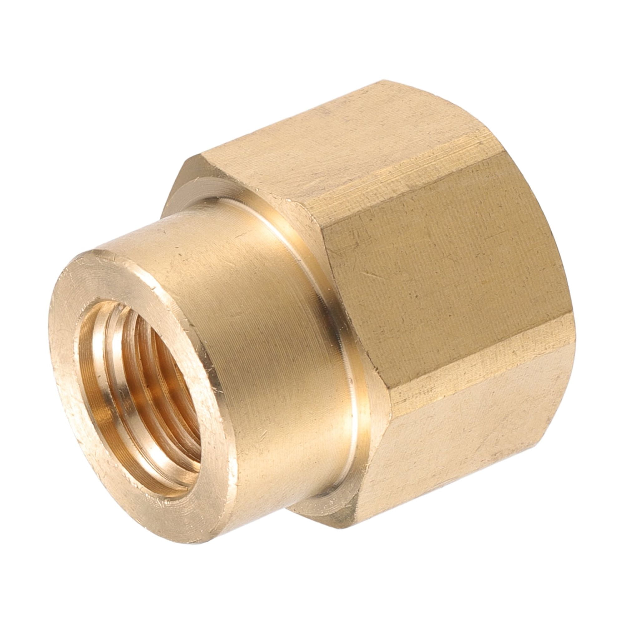 Unique Bargains Pressure Washer Connector Fitting G1/4" to G1/2" Female Adapter Brass Hose ...