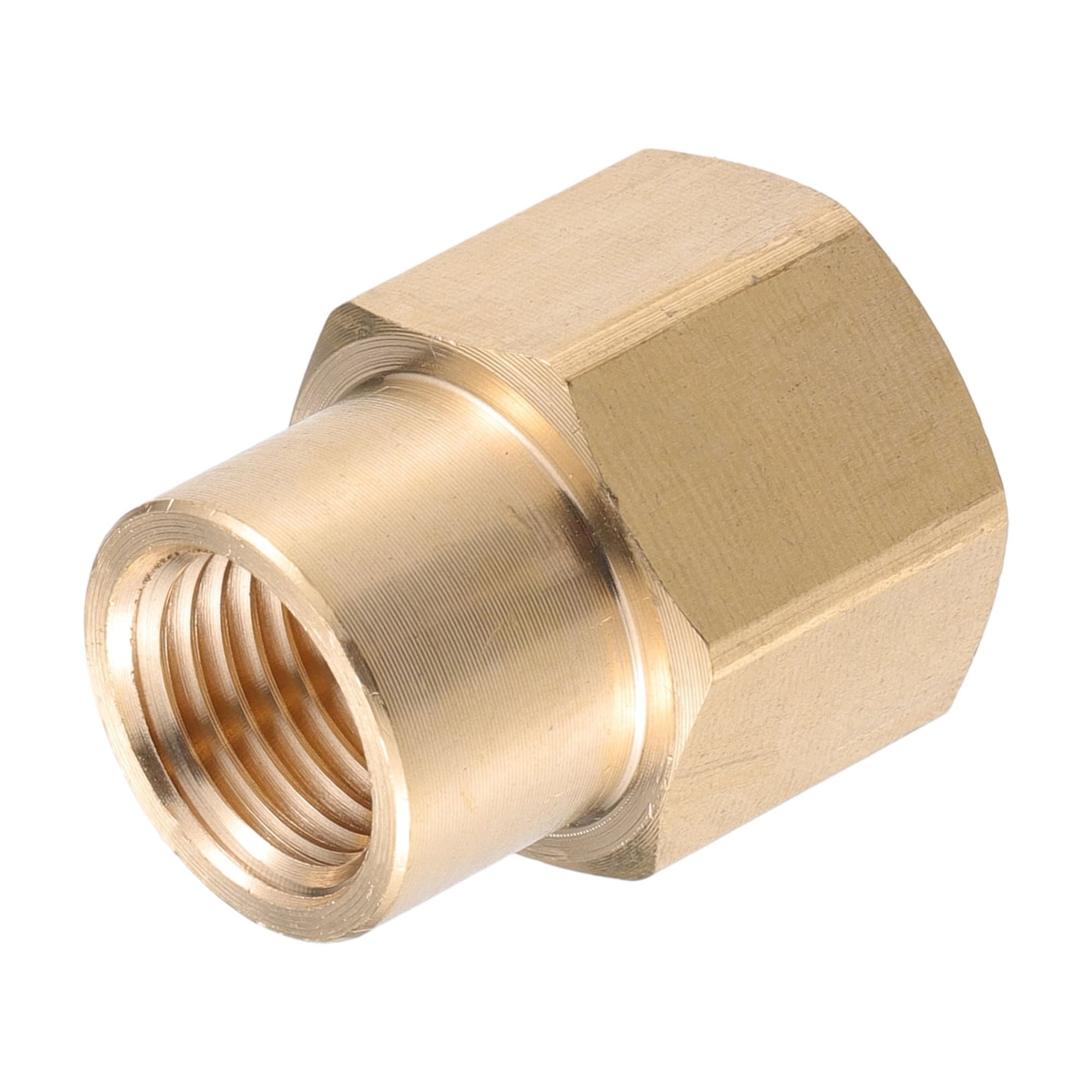Unique Bargains Pressure Washer Connector Fitting M18x1.5 to M14x1.5 Female Adapter Brass Hose ...