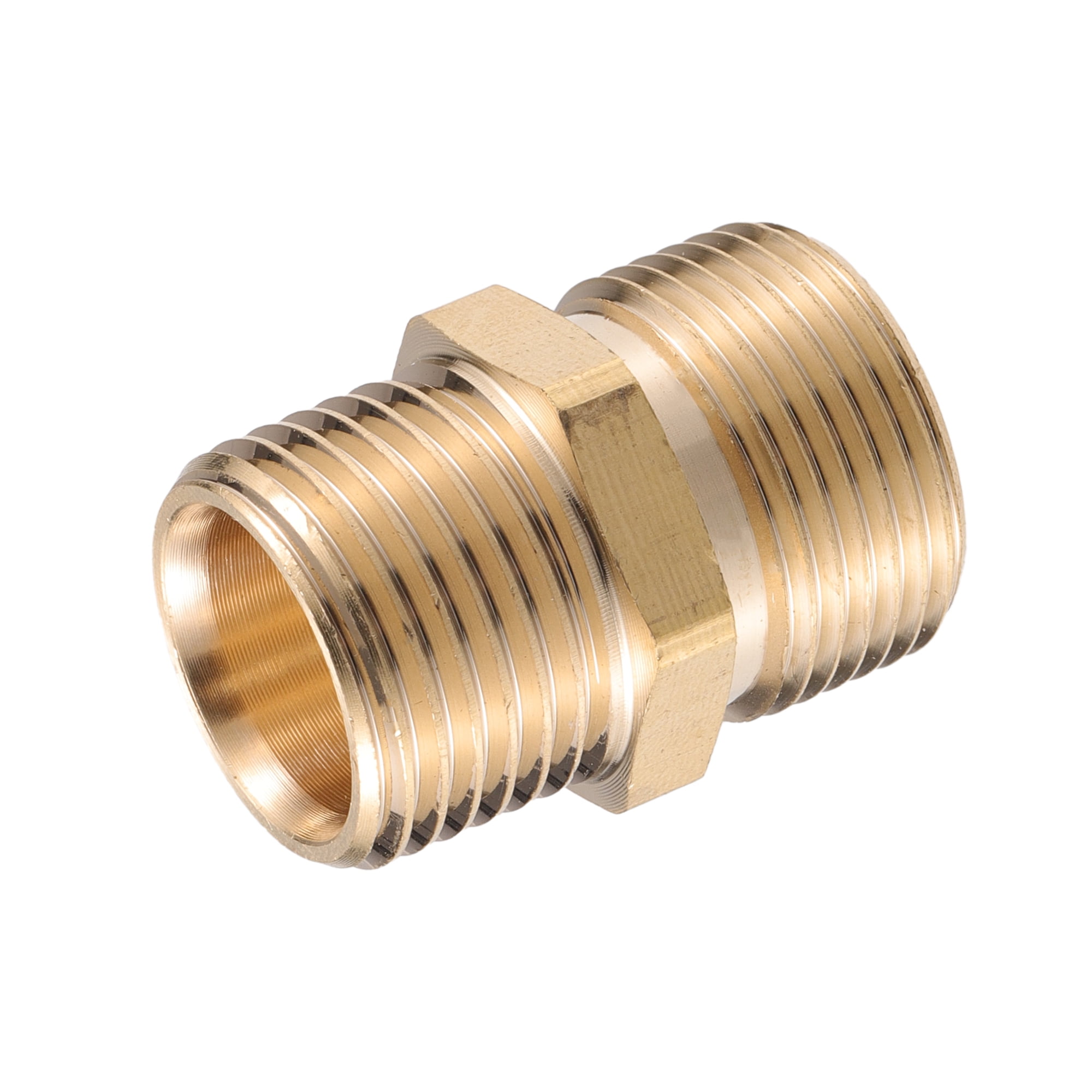 Unique Bargains Pressure Washer Connector Fitting M22x1.5 to G1/2" Male Adapter Brass Hose ...