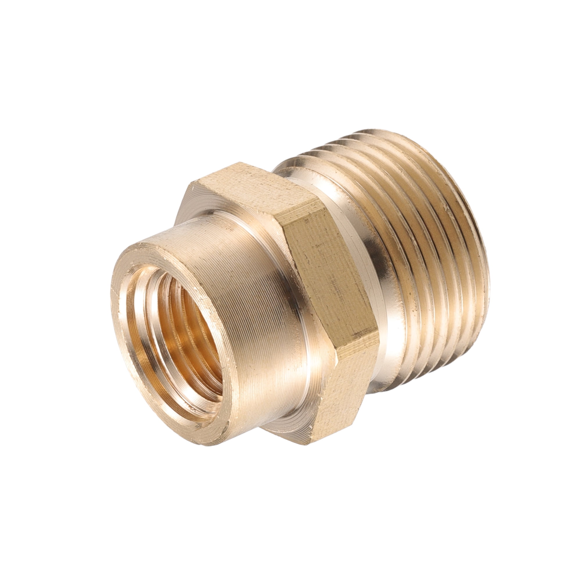 Unique Bargains Pressure Washer Connector G1/4" to M22x1.5 Male and Female Adapter Brass Screw ...