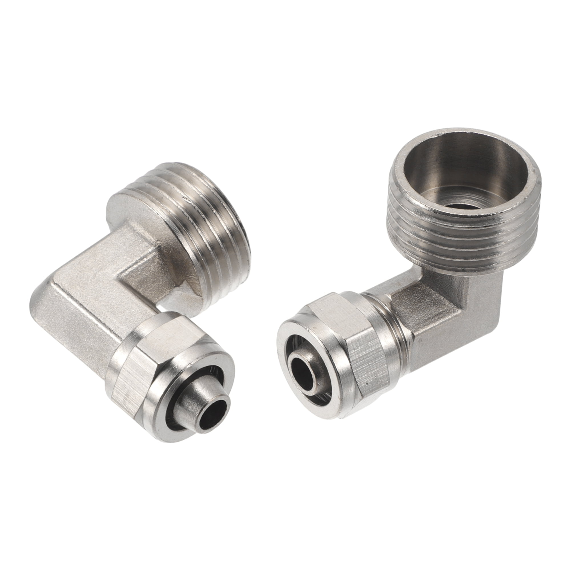 Unique Bargains Push to Connect Air Fittings 10mm / 3/8" 90 Degree Elbow Air Line Quick ...