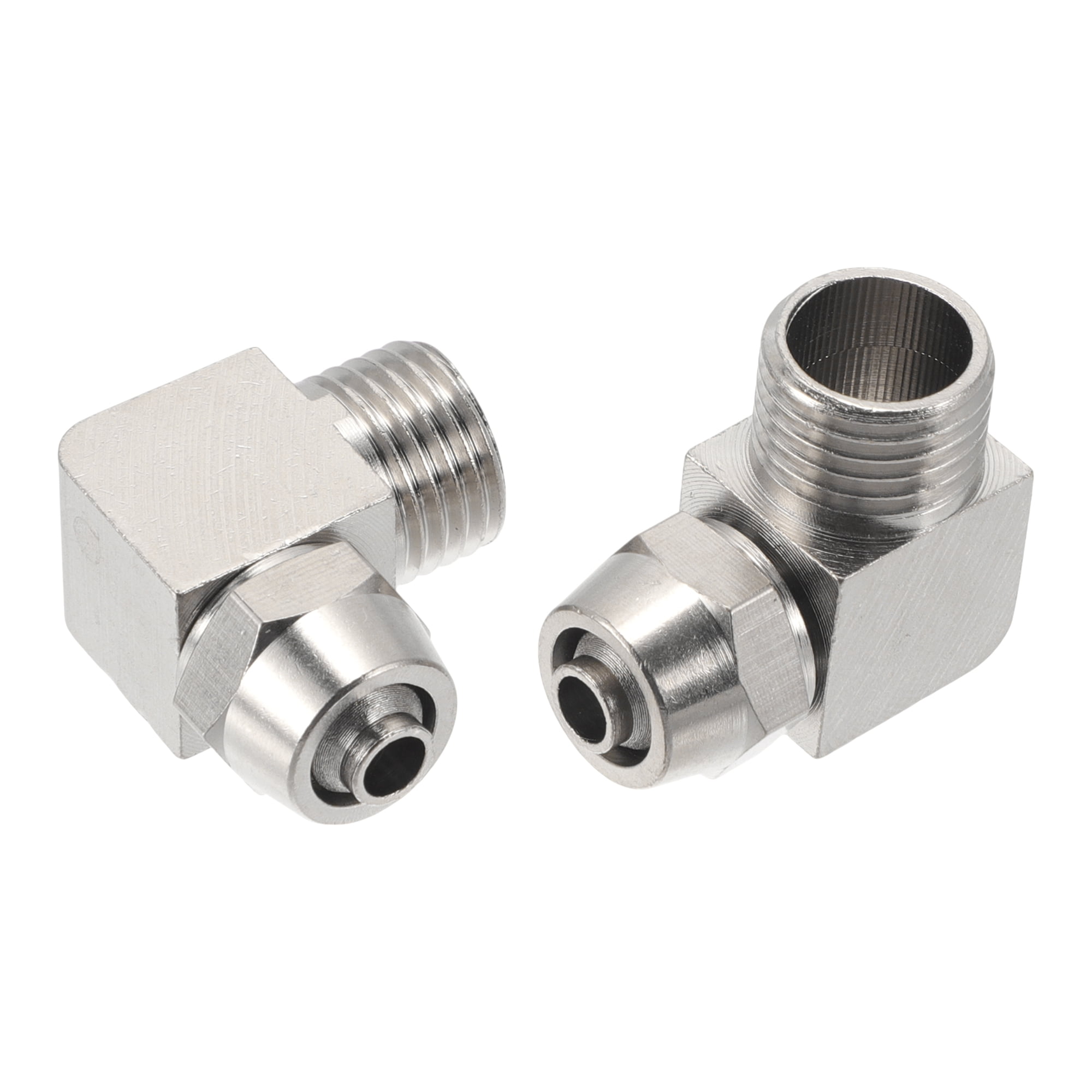 Unique Bargains Push to Connect Air Fittings 8mm / 5/16" 90 Degree Elbow Air Line Quick Joint ...