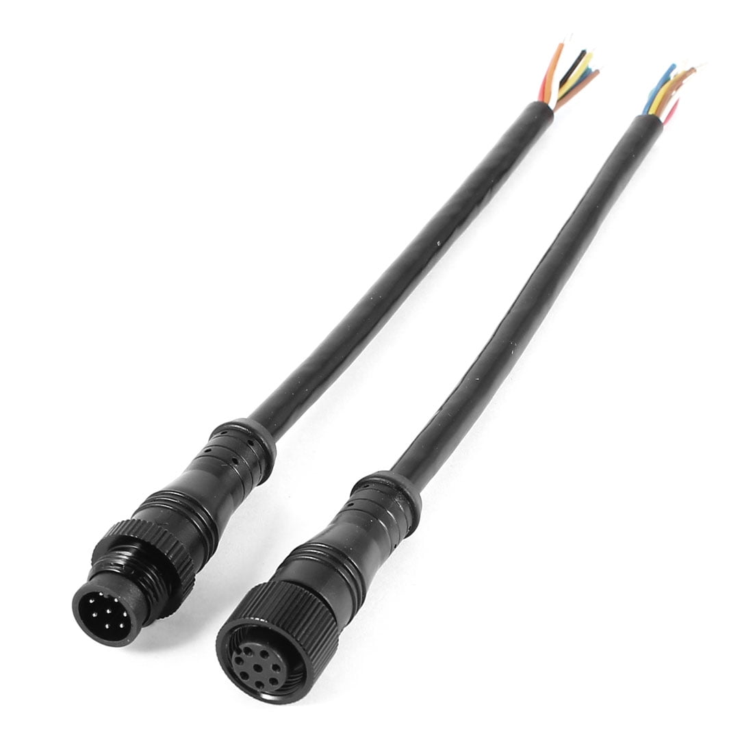 Unique Bargains Push In 8 Pin Male Female Waterproof Connector Cable ...