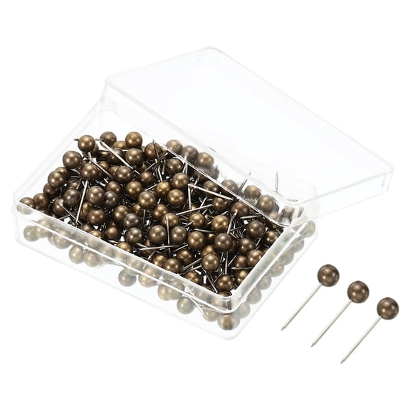 Uxcell Bulk 500 Pack Push Pins, Plastic Round Head, Map Tacks, Thumb ...