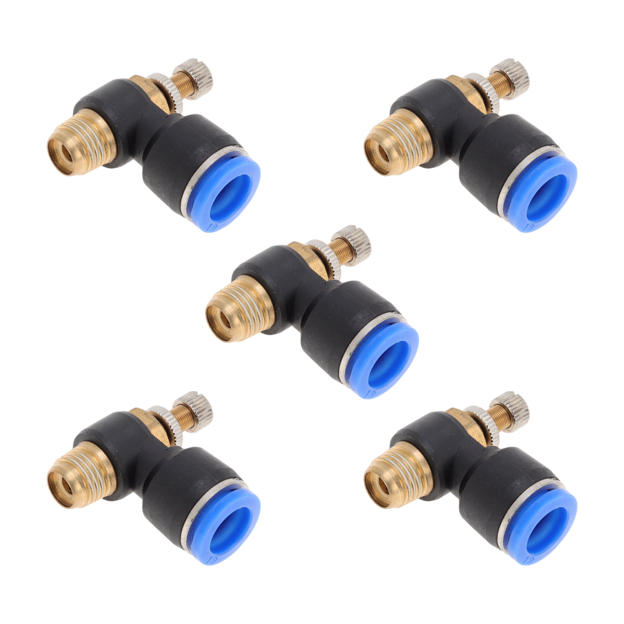 Unique Bargains Push to Connect Air Fittings 1/2" 90 Degree Air Flow ...