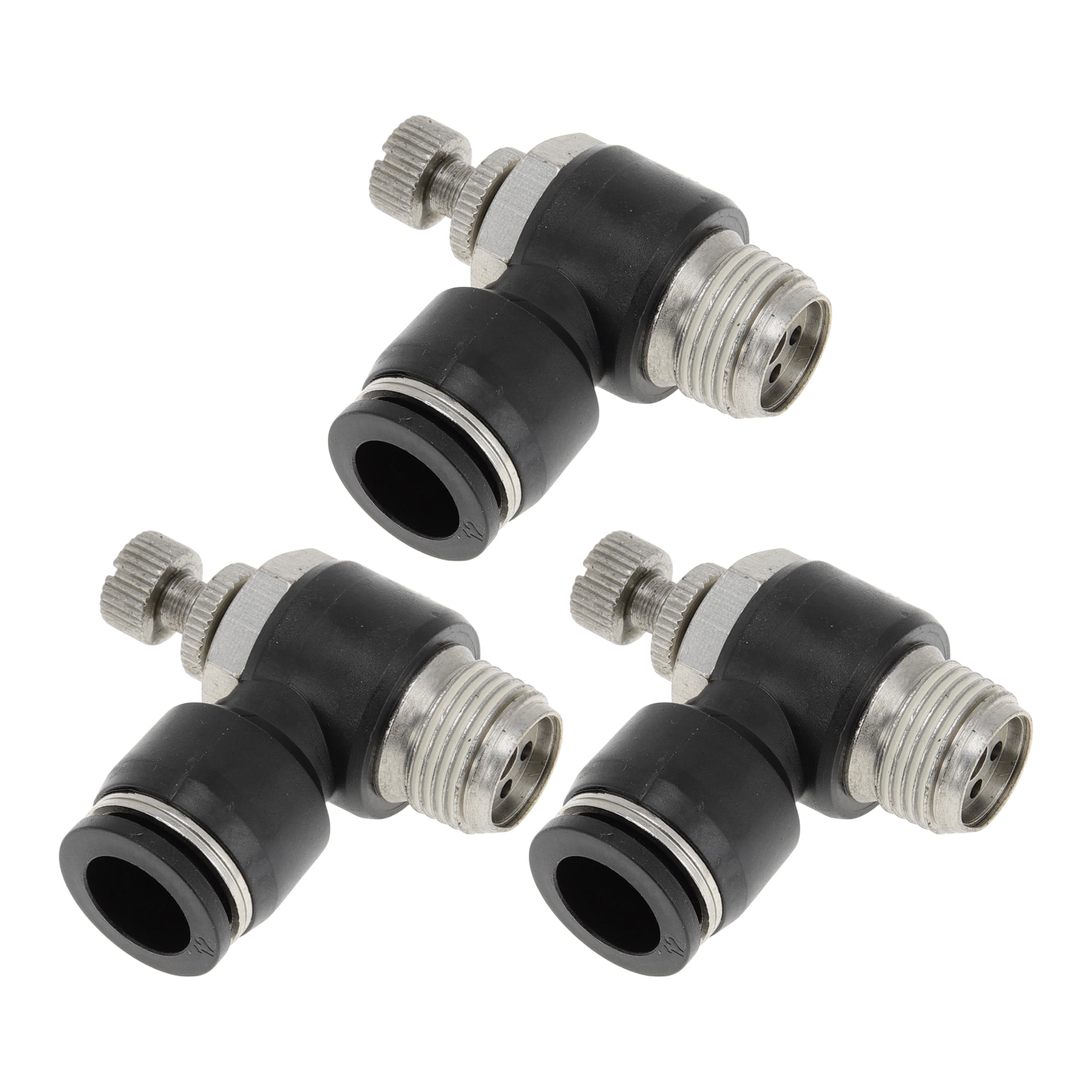 Unique Bargains Push to Connect Air Fittings 1/2" 90 Degree Air Flow ...