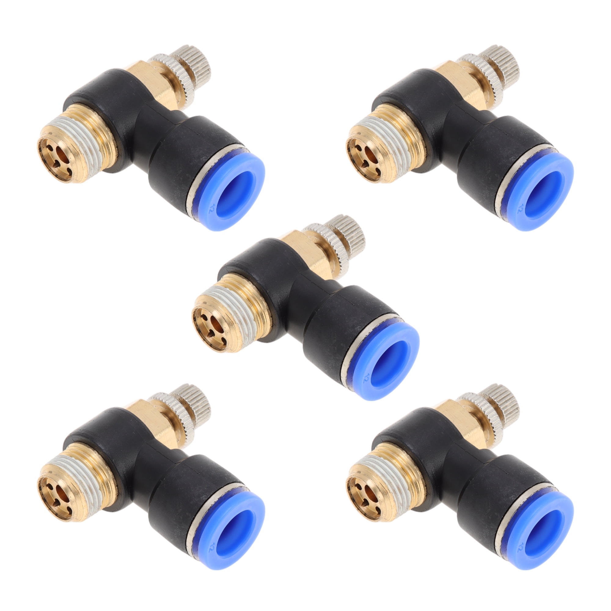 Unique Bargains Push to Connect Air Fittings 1/2" 90 Degree Air Flow ...