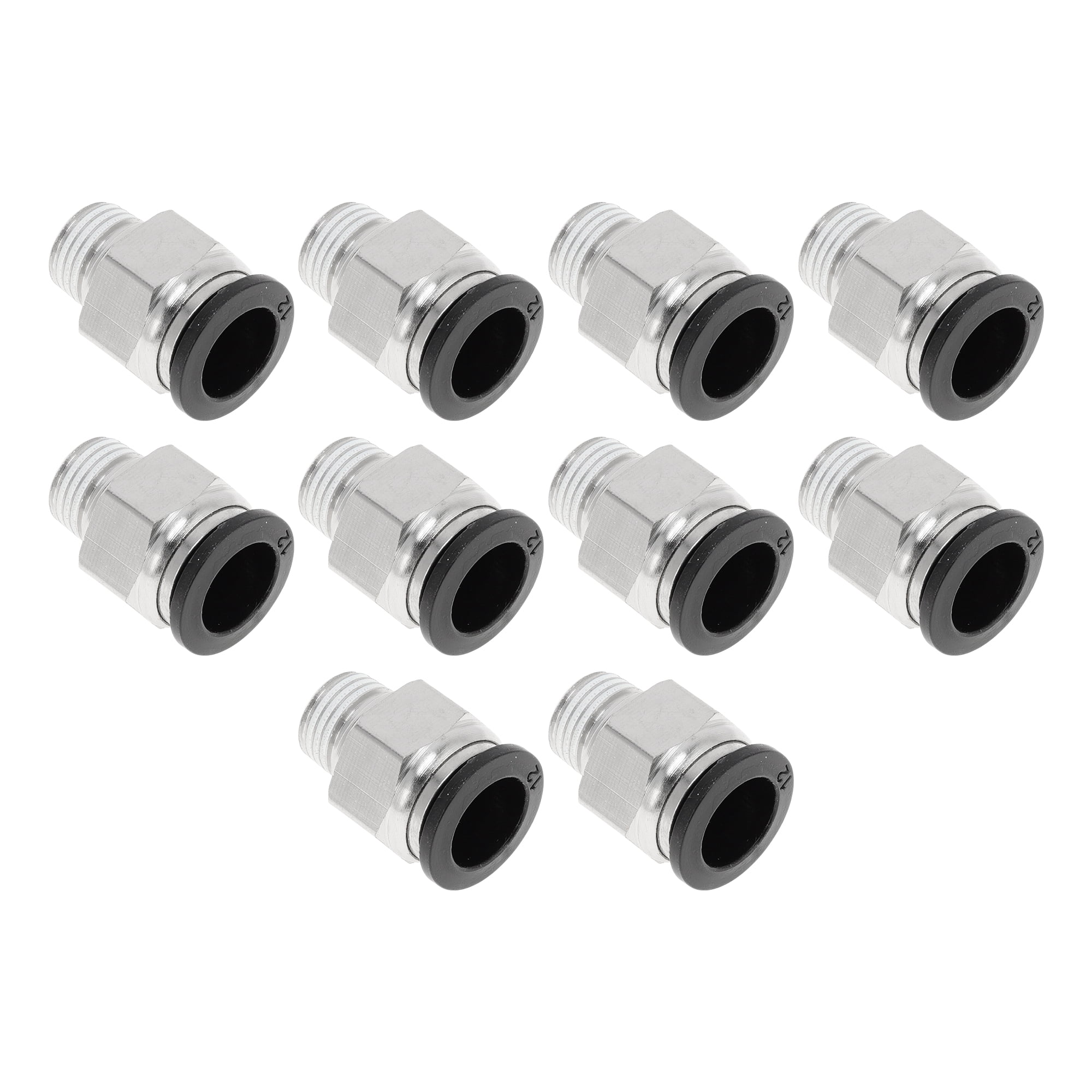 Unique Bargains Push to Connect Air Fittings 1/2" Male Thread Air Line ...