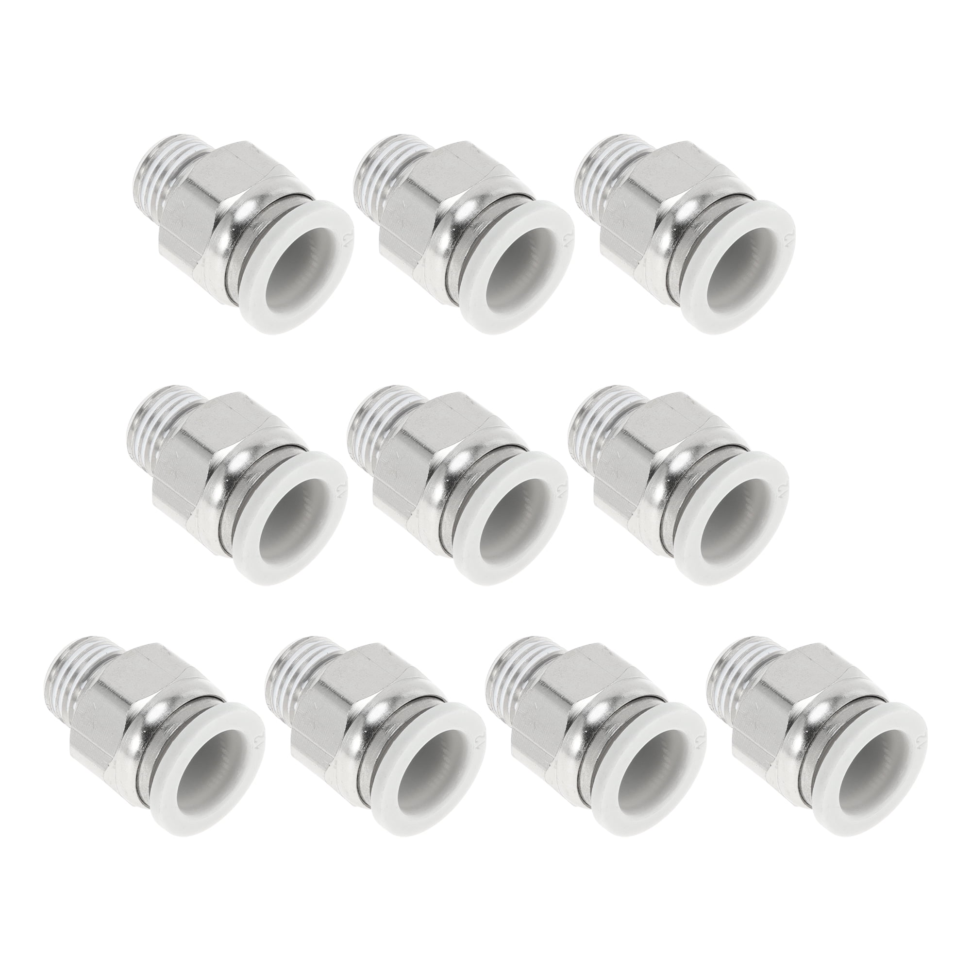 Unique Bargains Push to Connect Air Fittings 1/2" Male Thread Air Line ...