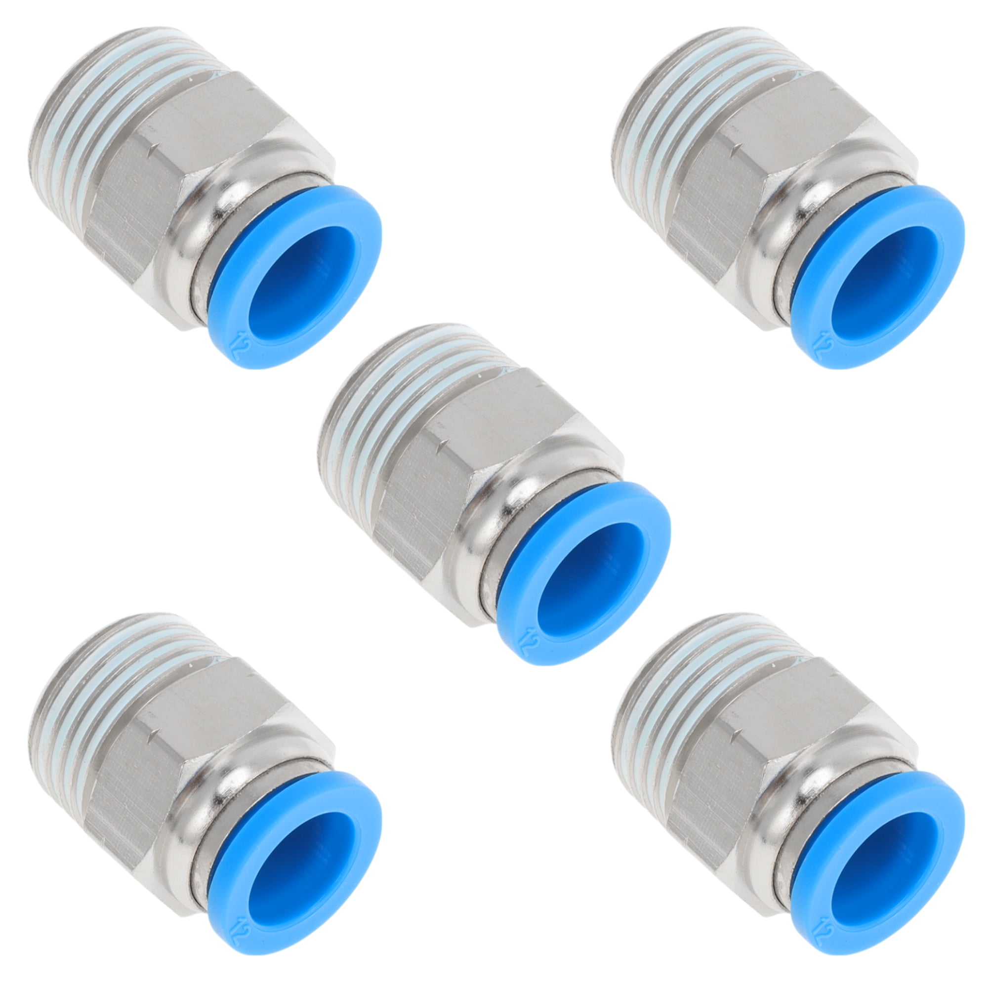 Unique Bargains Push to Connect Air Fittings 1/2" Male Thread Air Line ...