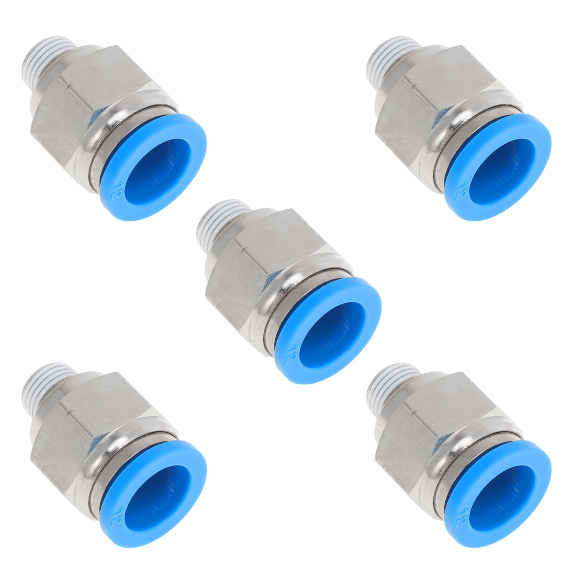 Unique Bargains Push to Connect Air Fittings 1/2" Male Thread Air Line ...