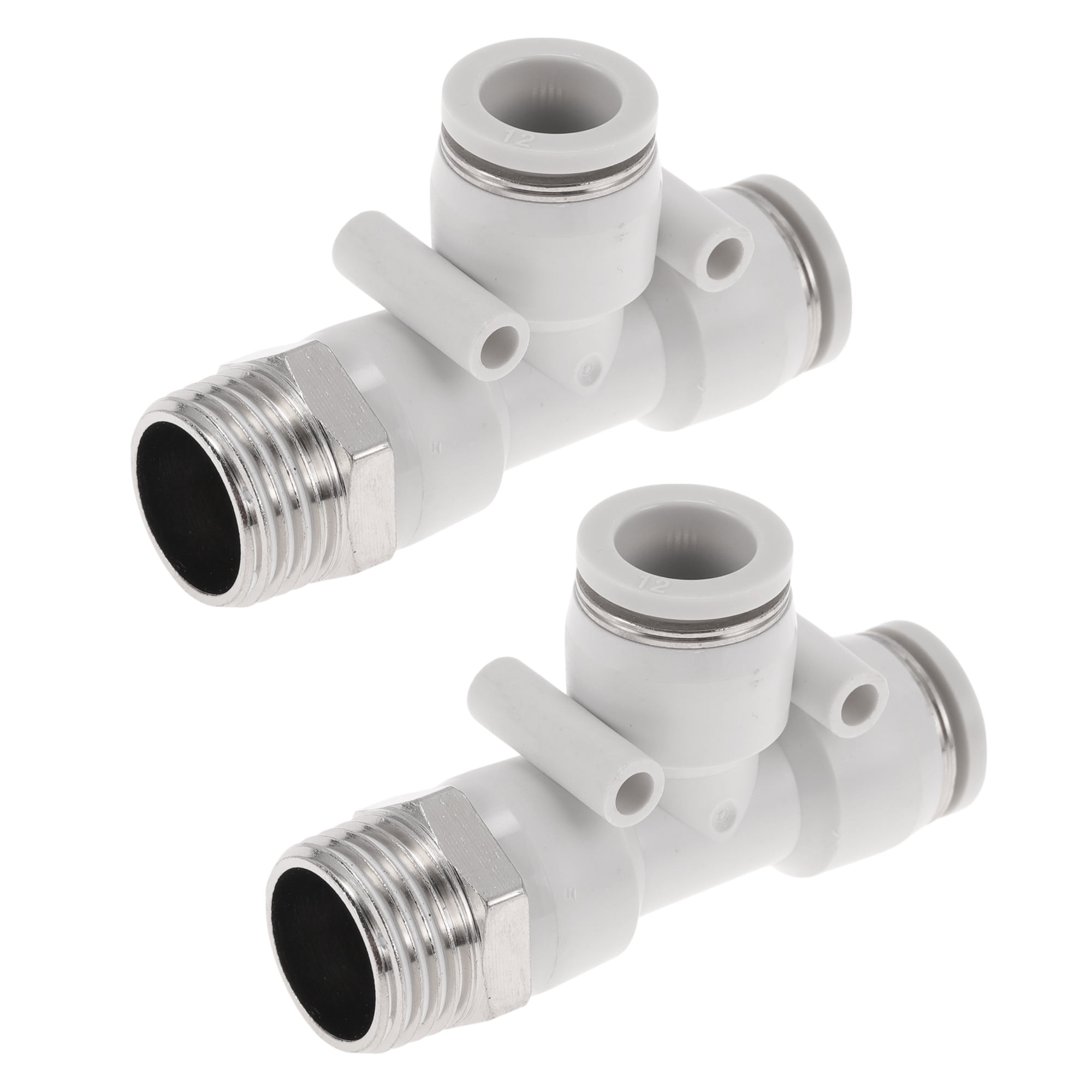 Unique Bargains Push to Connect Air Fittings 1/2" T Type Air Line Quick ...