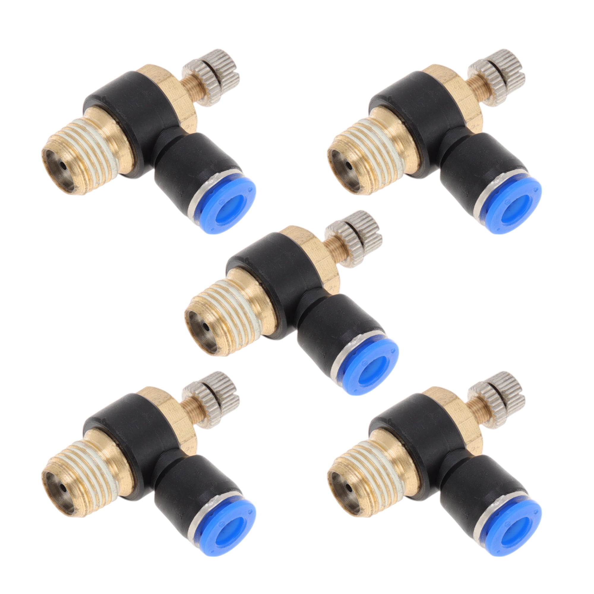Unique Bargains Push to Connect Air Fittings 1/4" 90 Degree Air Flow ...