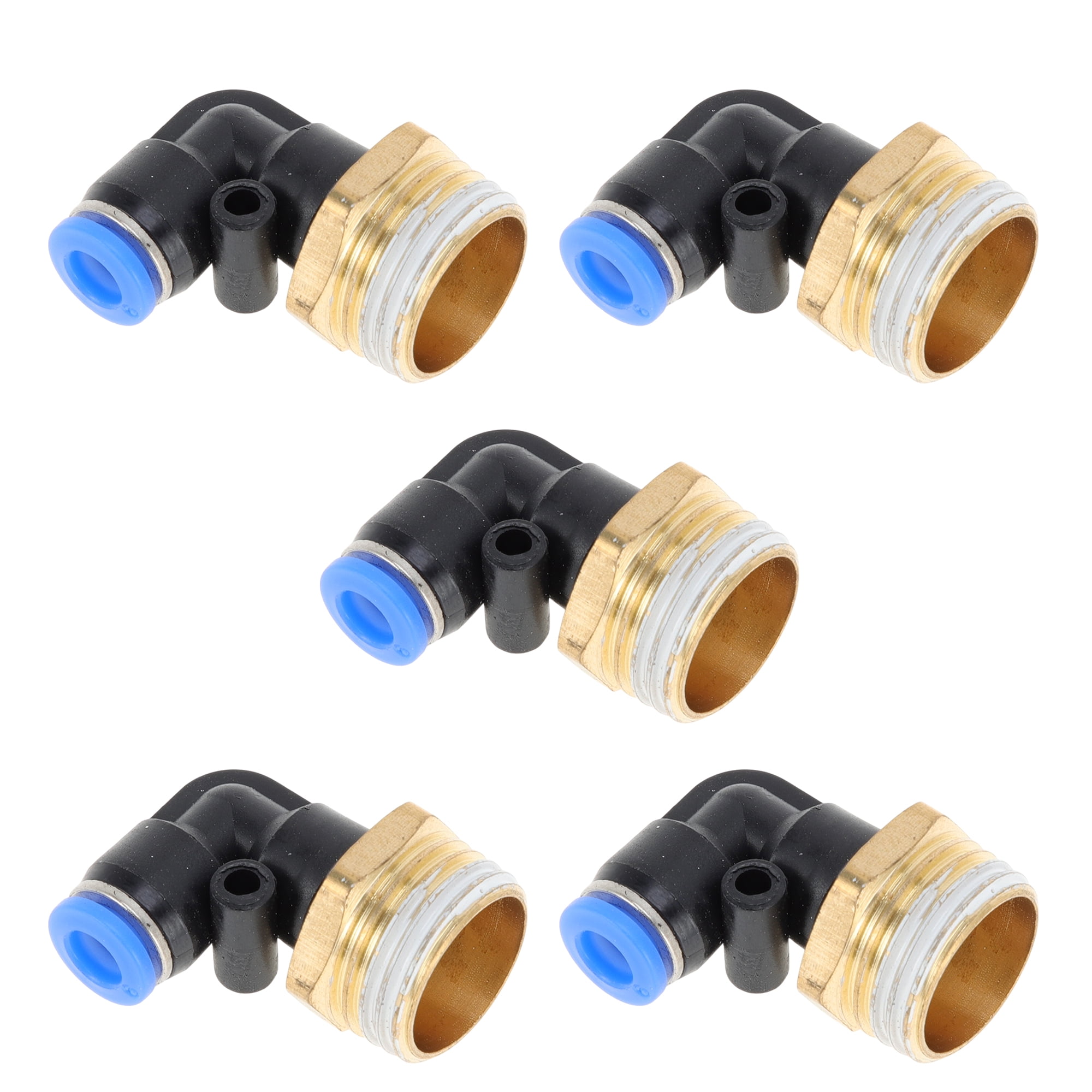 Unique Bargains Push to Connect Air Fittings 1/4" 90 Degree Air Line ...
