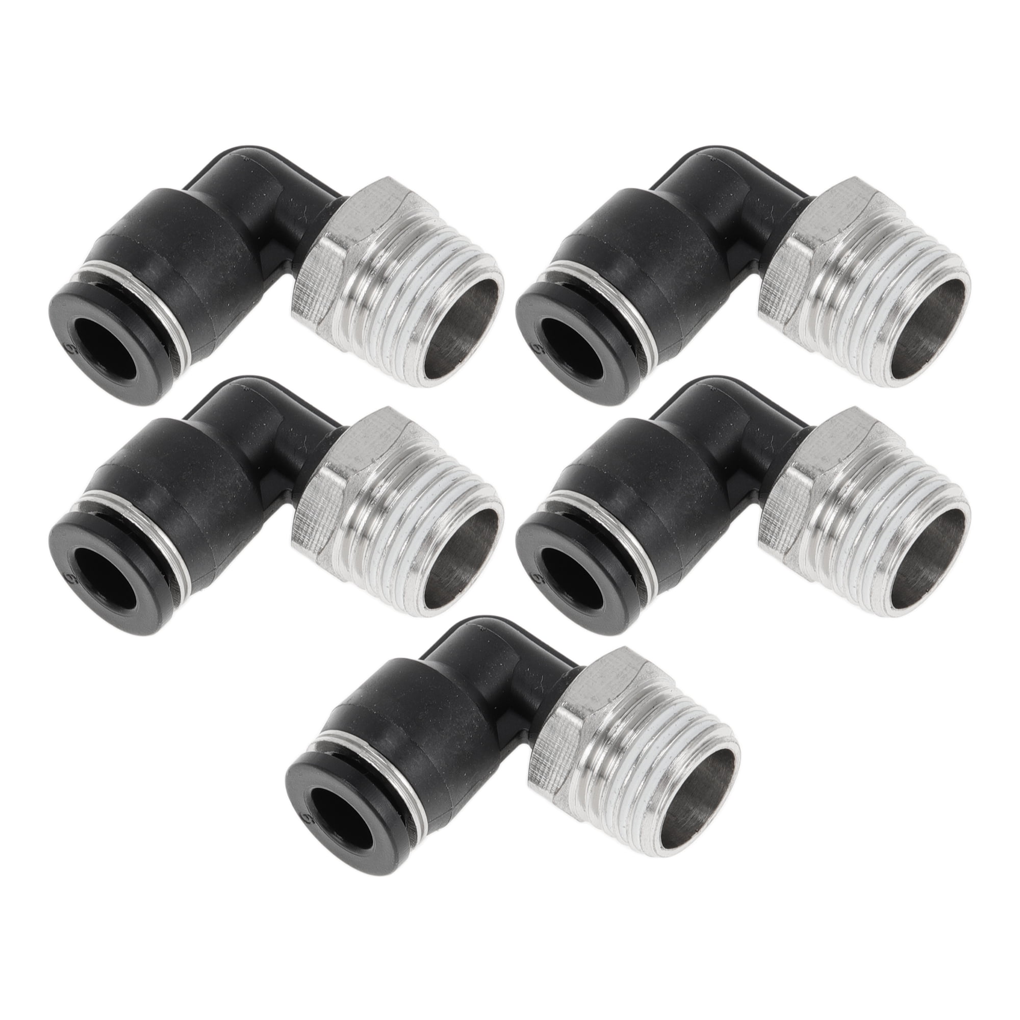 Unique Bargains Push to Connect Air Fittings 1/4" 90 Degree Air Line ...