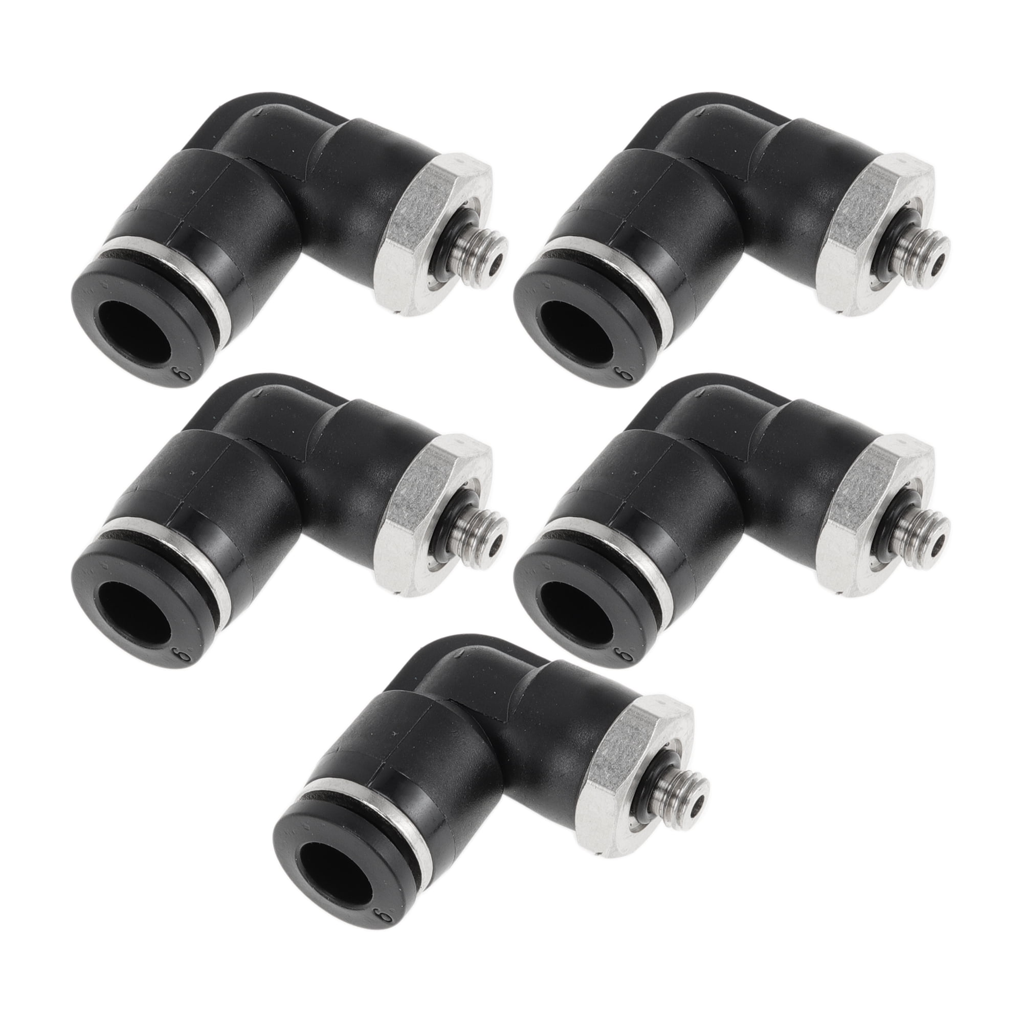 Unique Bargains Push to Connect Air Fittings 1/4" 90 Degree Air Line ...