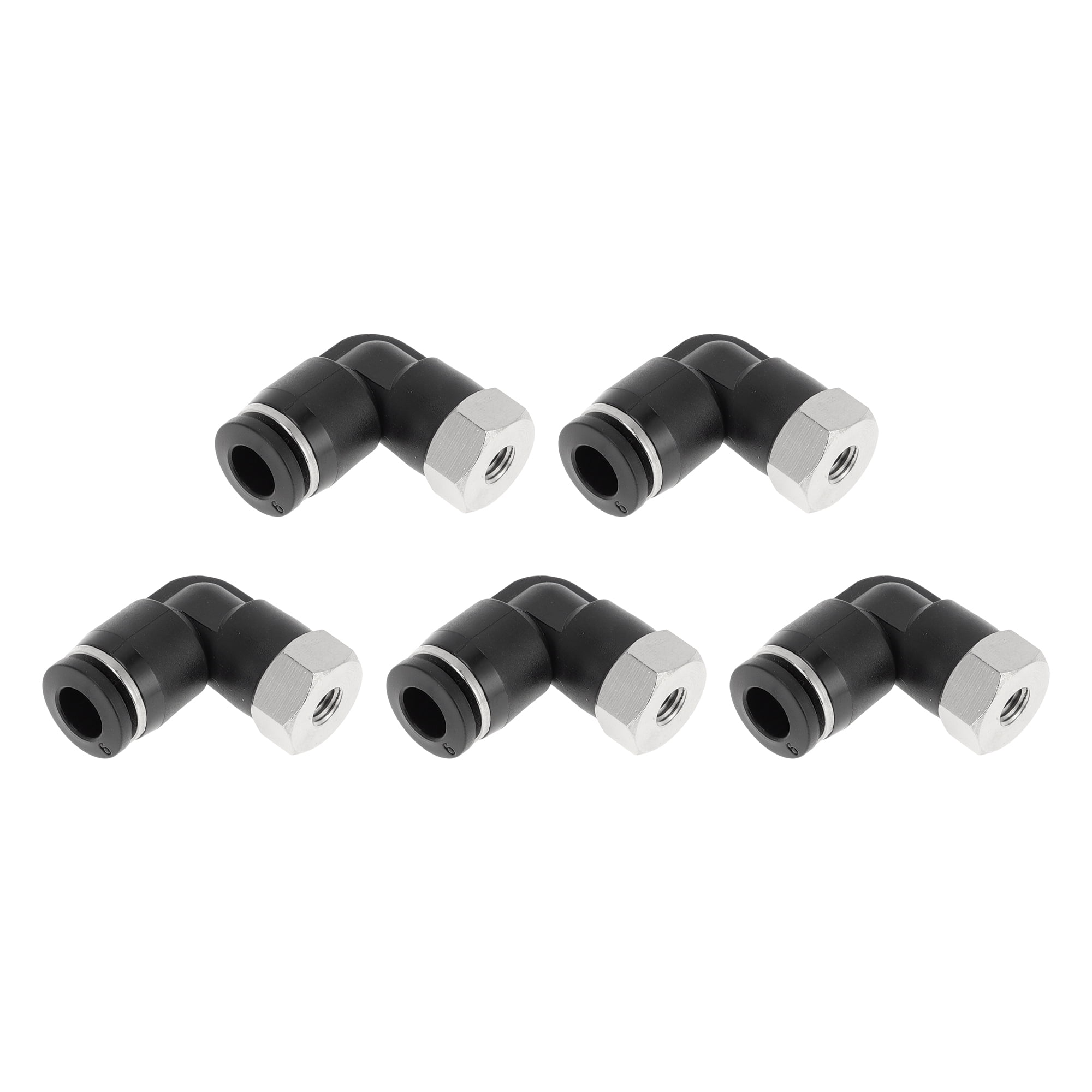 Unique Bargains Push to Connect Air Fittings 1/4" 90 Degree Female ...