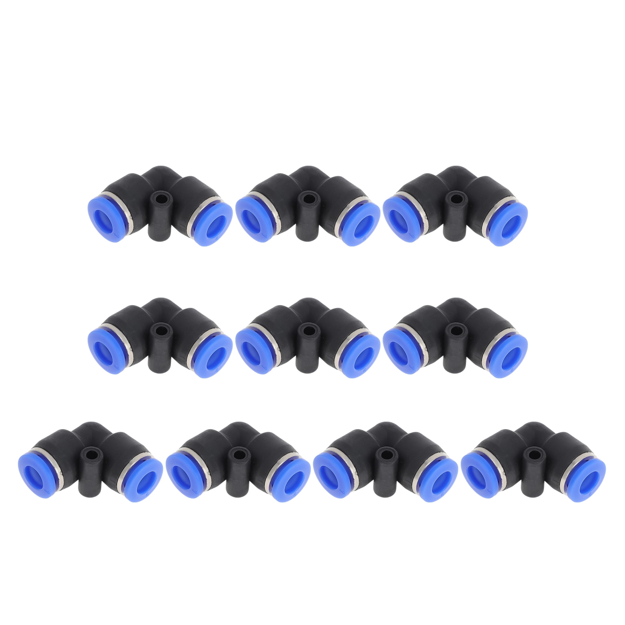 Unique Bargains Push to Connect Air Fittings 1/4" 90 Degree Two Way ...