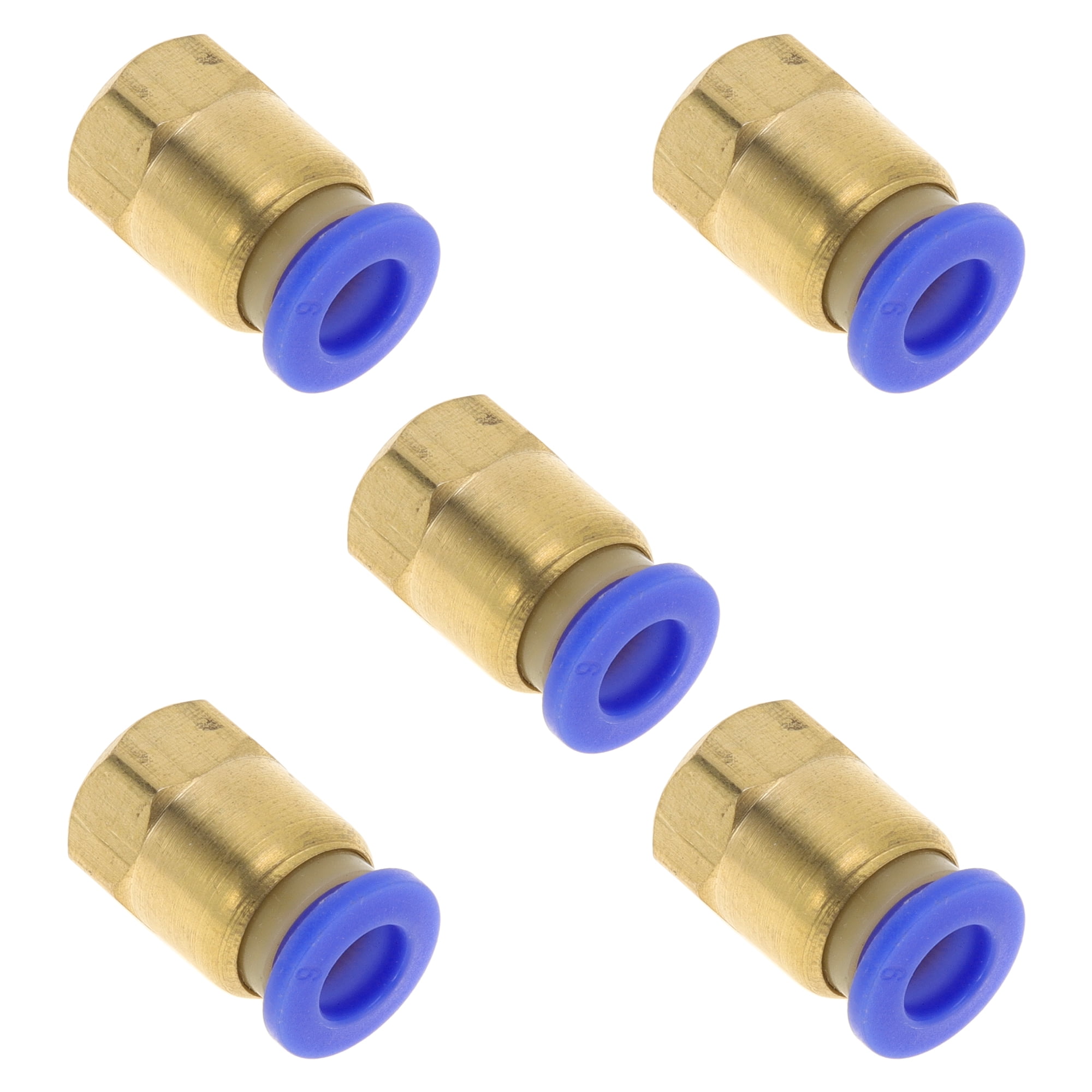 Unique Bargains Push to Connect Air Fittings 1/4" Female Thread Air ...