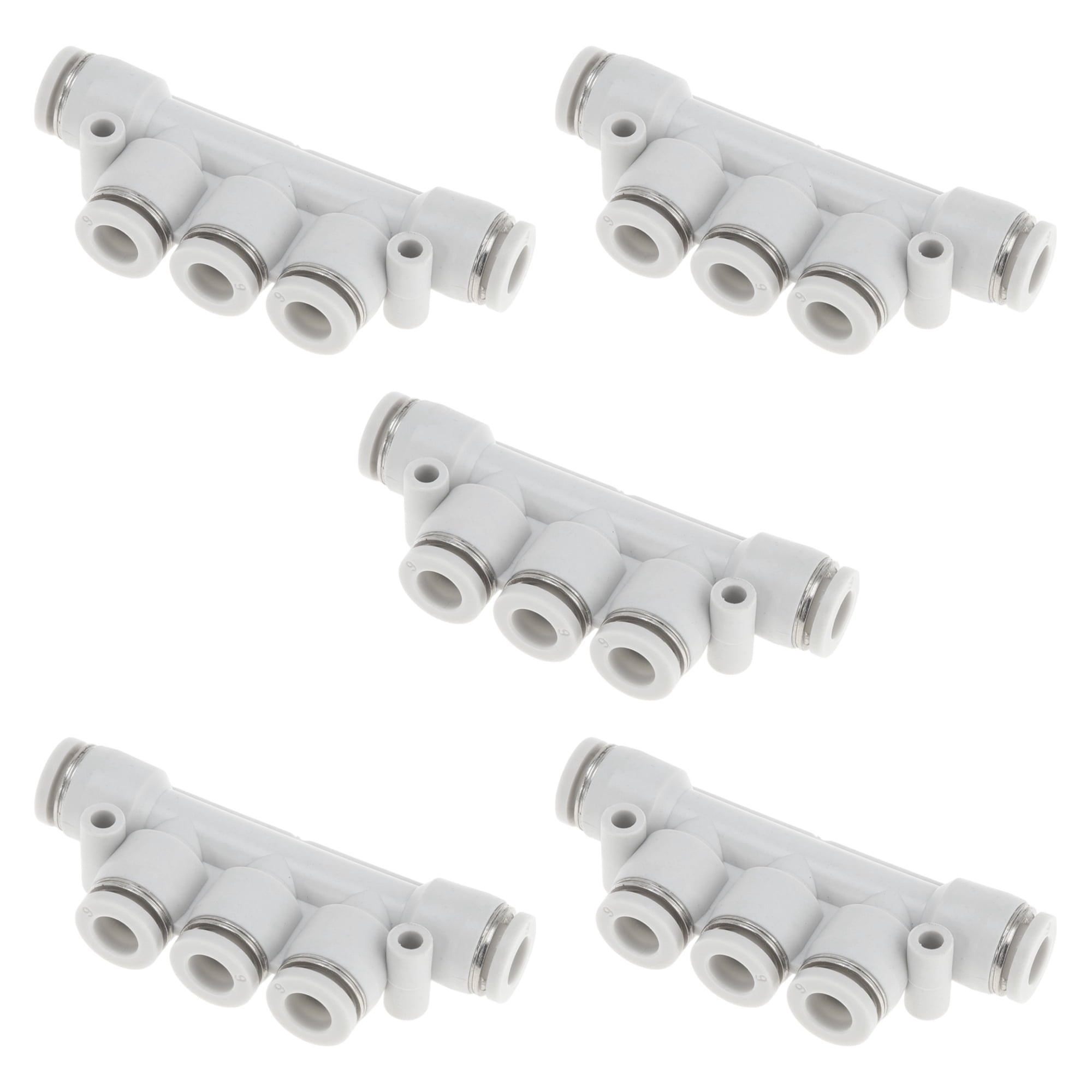 Unique Bargains Push to Connect Air Fittings 1/4" Five Way Air Line ...