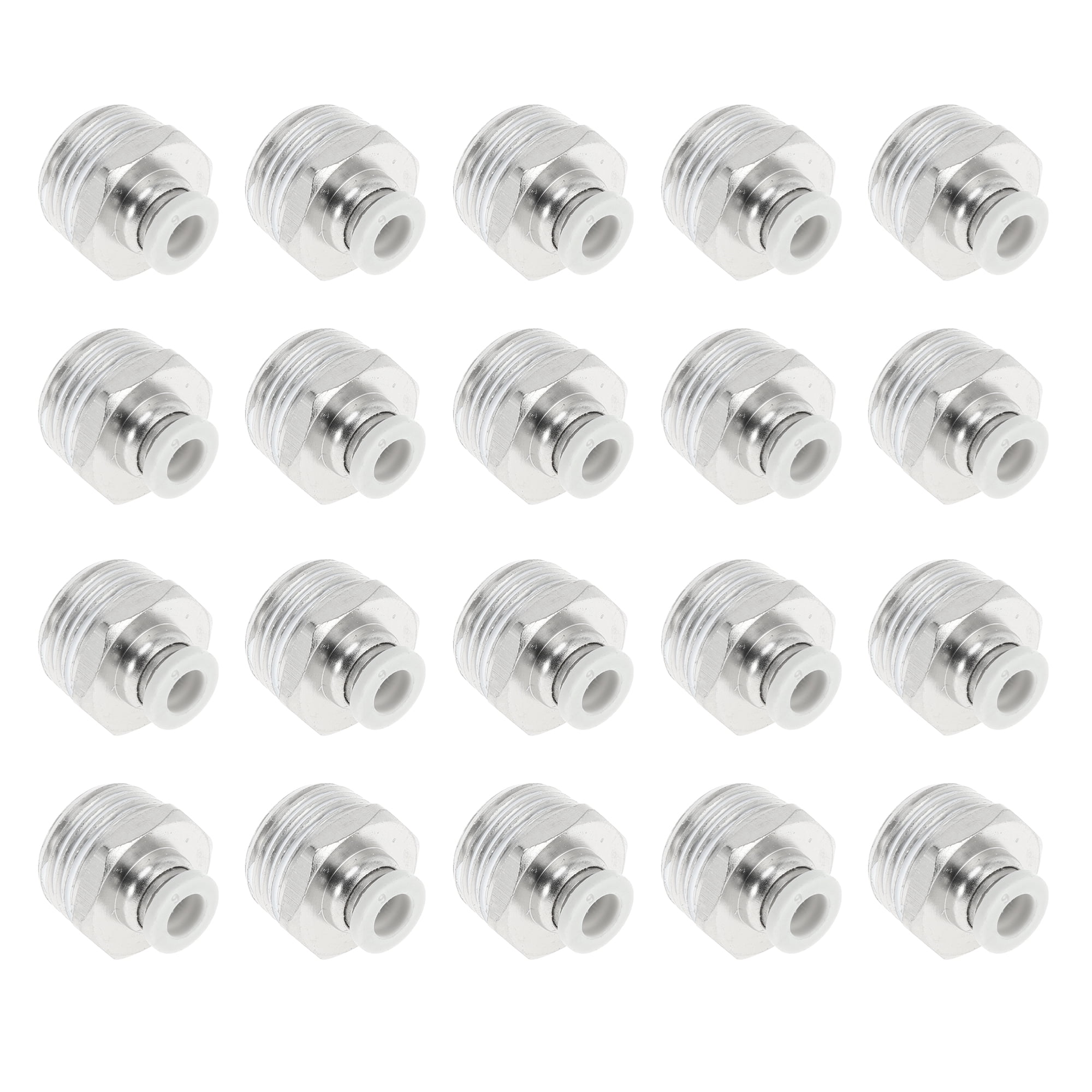 Unique Bargains Push to Connect Air Fittings 1/4" Male Thread Air Line ...