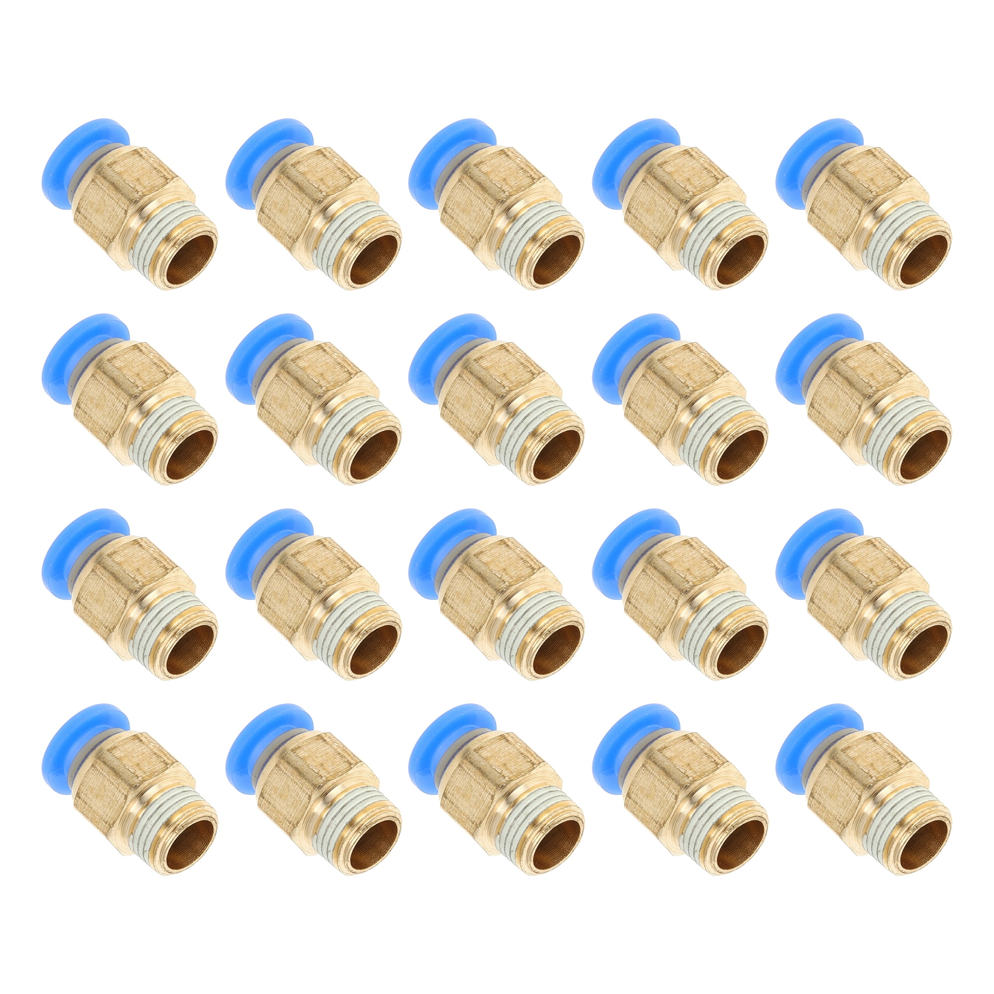 Unique Bargains Push to Connect Air Fittings 1/4" Male Thread Air Line ...