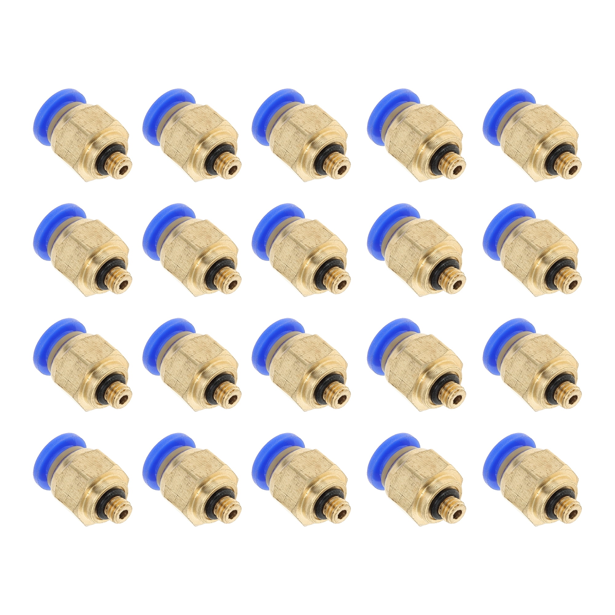 Unique Bargains Push to Connect Air Fittings 1/4" Male Thread Air Line ...