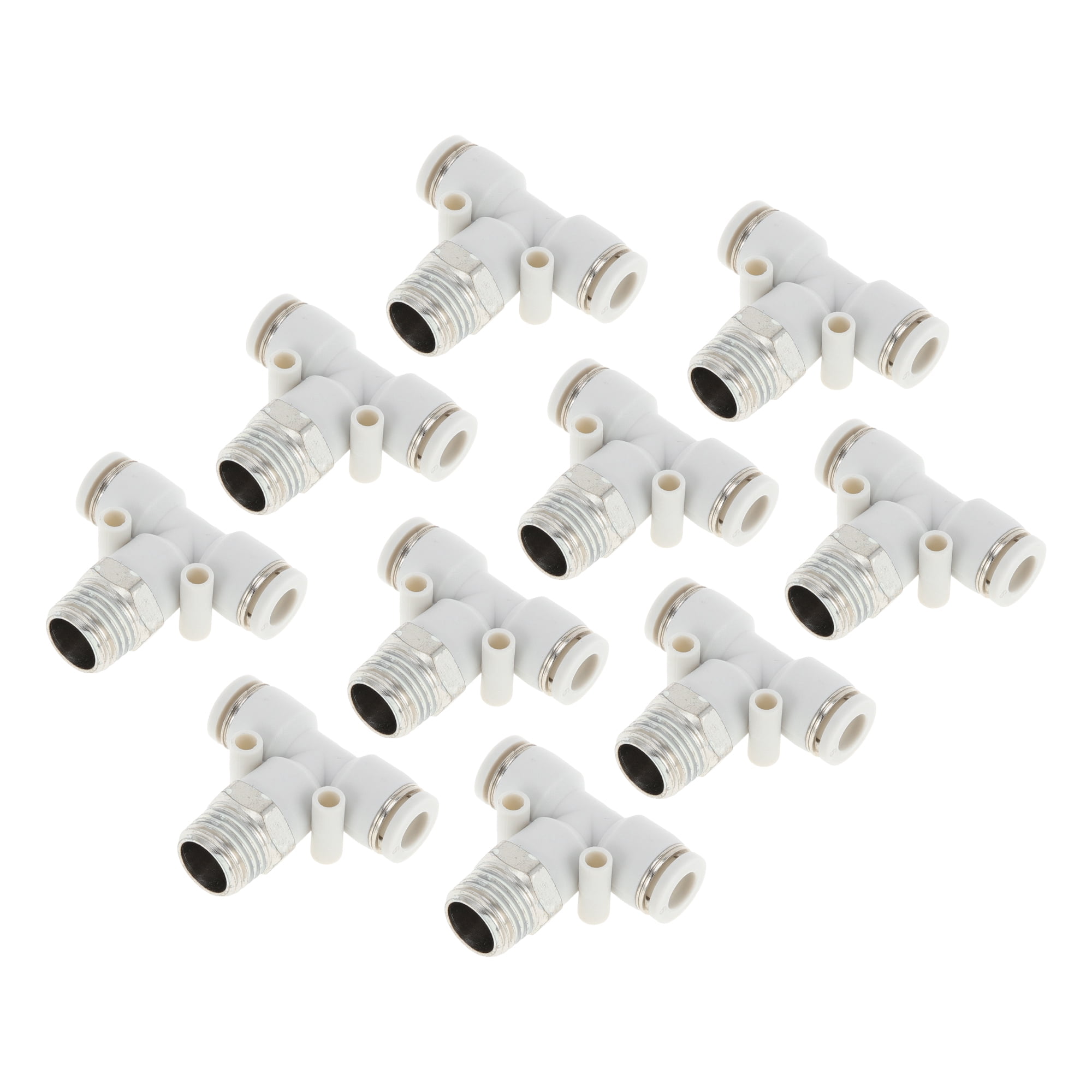 Unique Bargains Push to Connect Air Fittings 1/4" T Type Air Line Quick ...