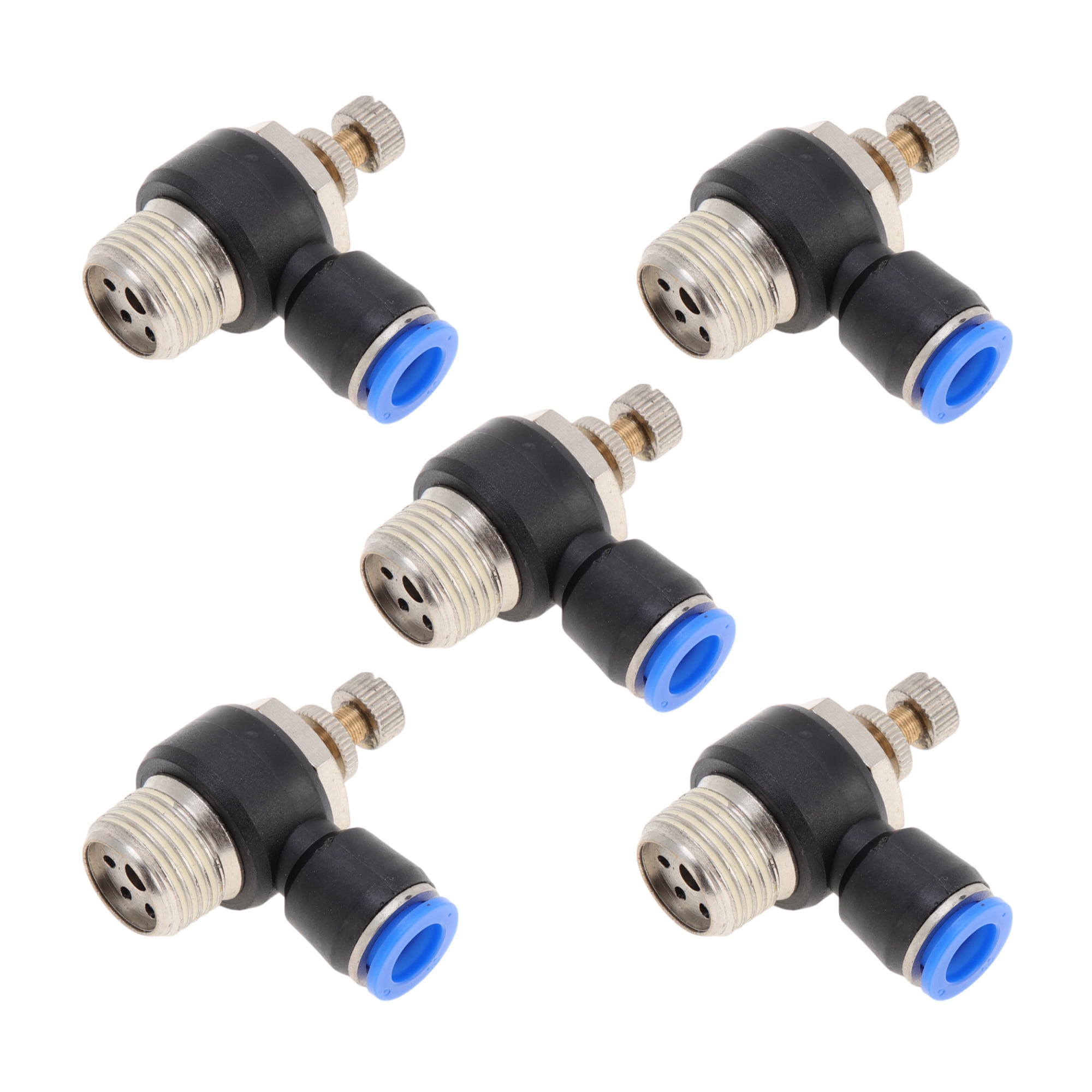 Unique Bargains Push to Connect Air Fittings 3/8" 90 Degree Air Flow ...