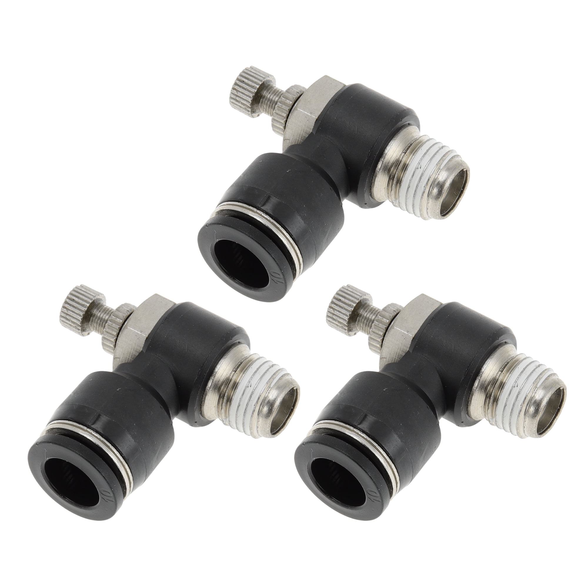 Unique Bargains Push to Connect Air Fittings 3/8" 90 Degree Air Flow ...