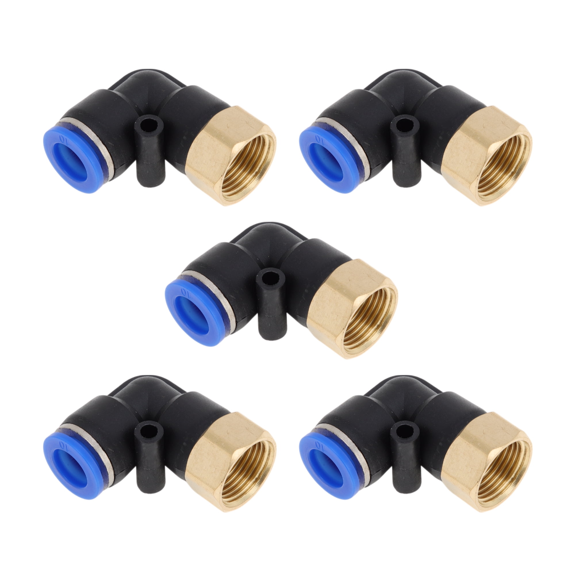 Unique Bargains Push to Connect Air Fittings 3/8" 90 Degree Female ...