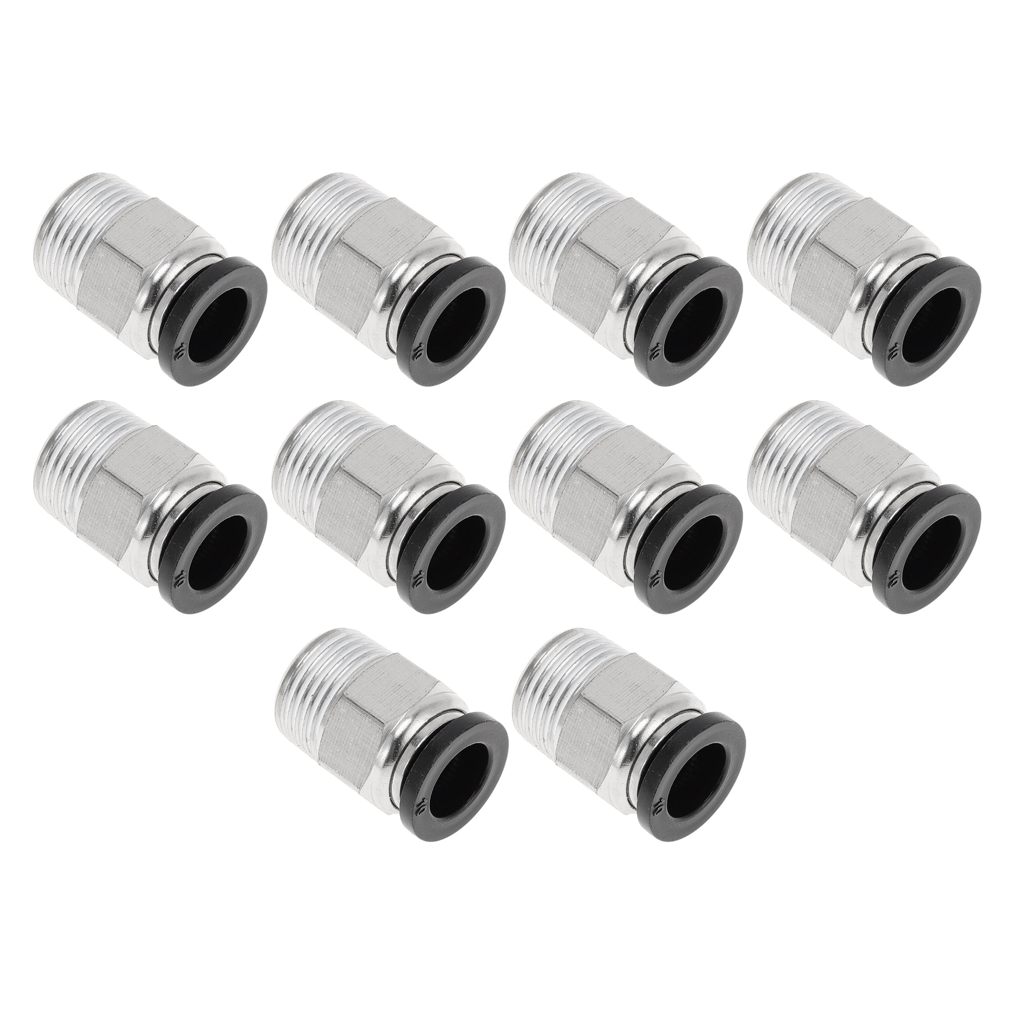 Unique Bargains Push to Connect Air Fittings 3/8" Male Thread Air Line ...