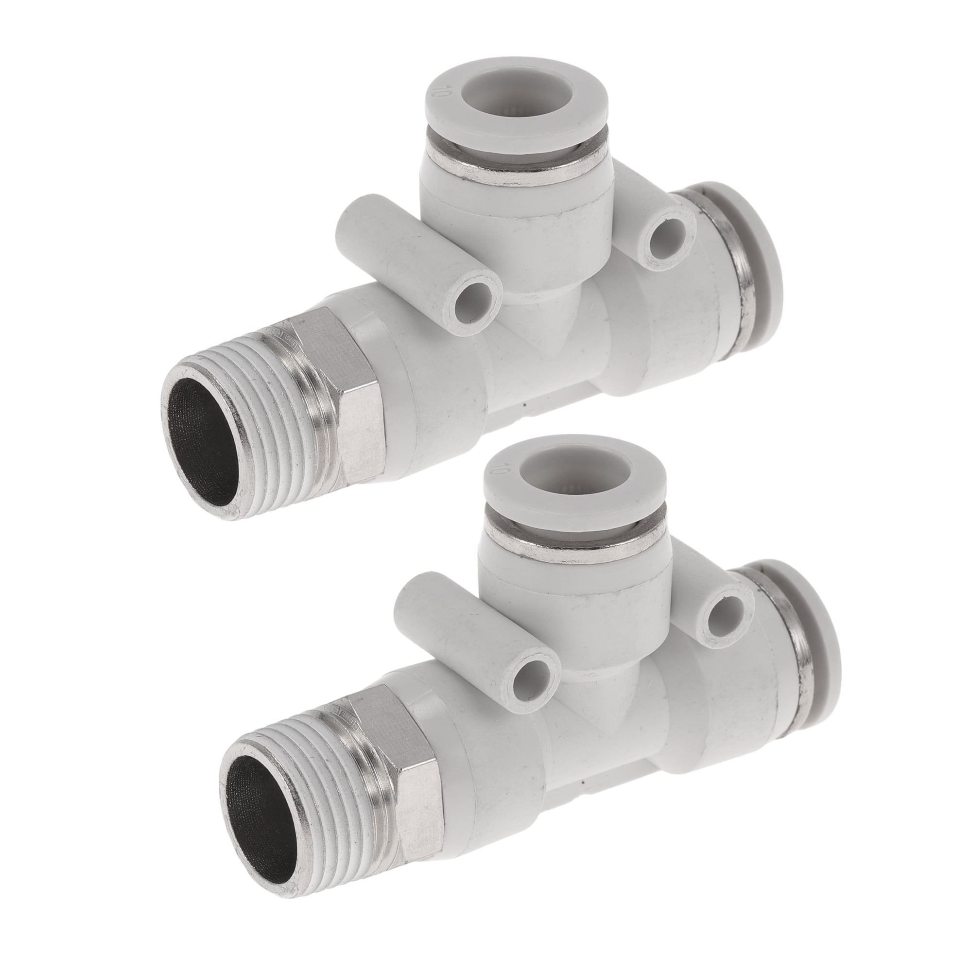 Unique Bargains Push to Connect Air Fittings 3/8" T Type Air Line Quick ...