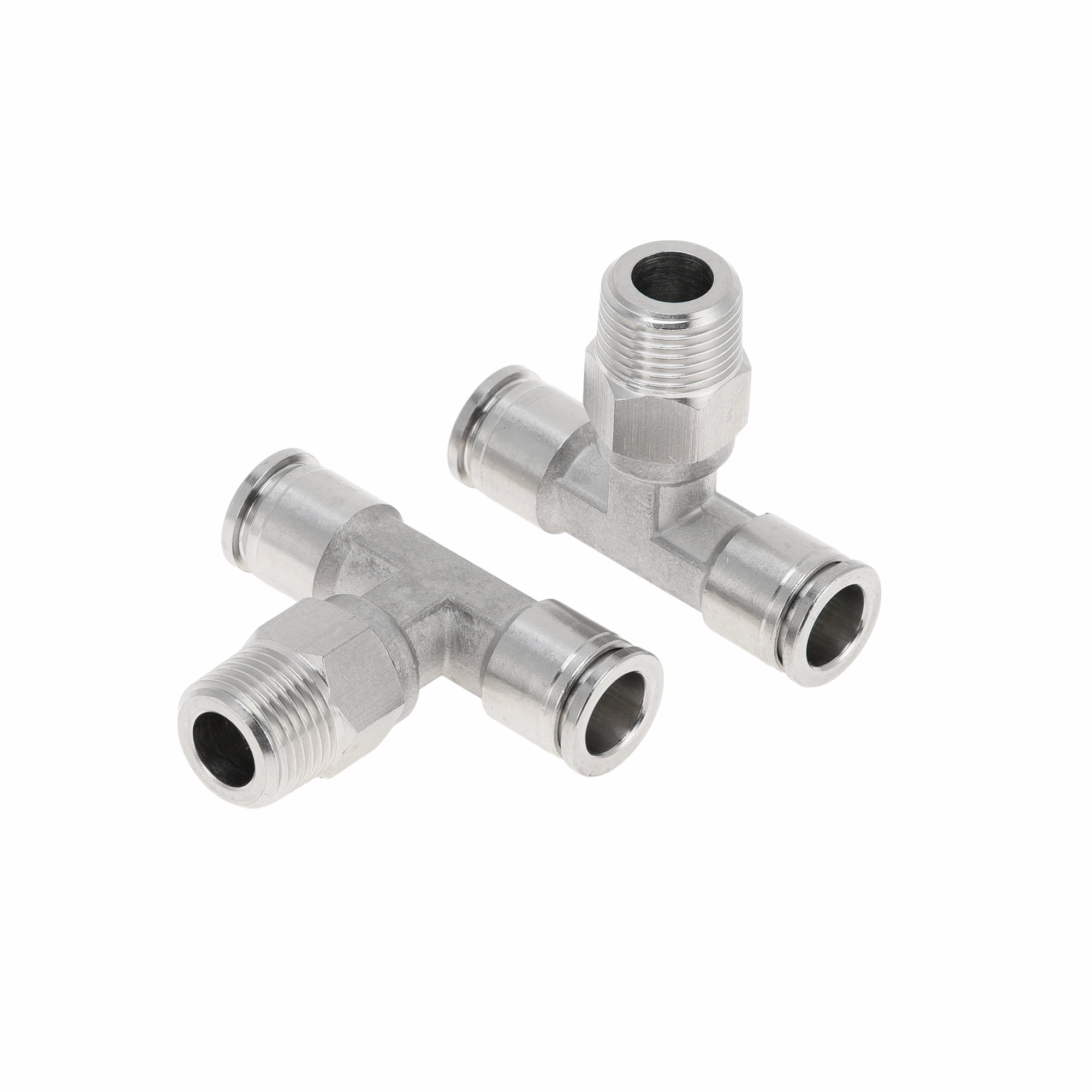 Unique Bargains Push to Connect Air Fittings 3/8" T Type Air Line Quick ...