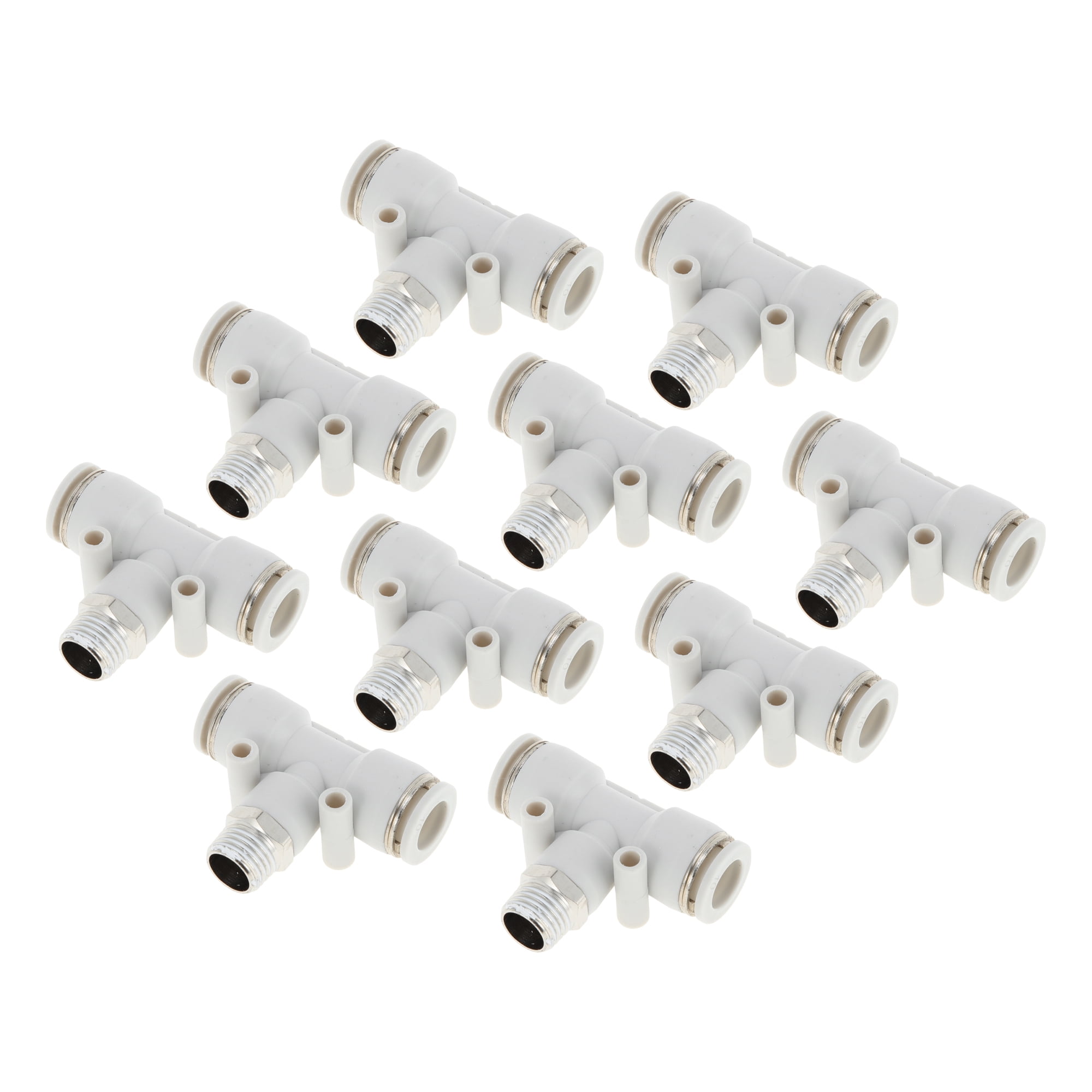 Unique Bargains Push to Connect Air Fittings 3/8" T Type Air Line Quick ...