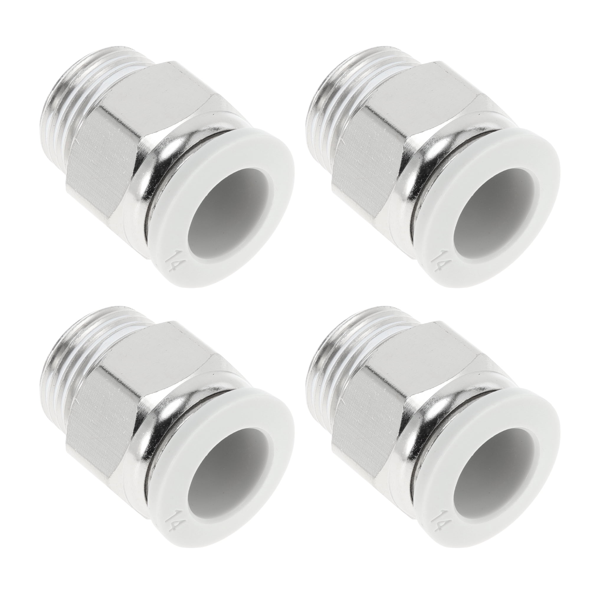 Unique Bargains Push to Connect Air Fittings 35/64" Male Thread Air ...