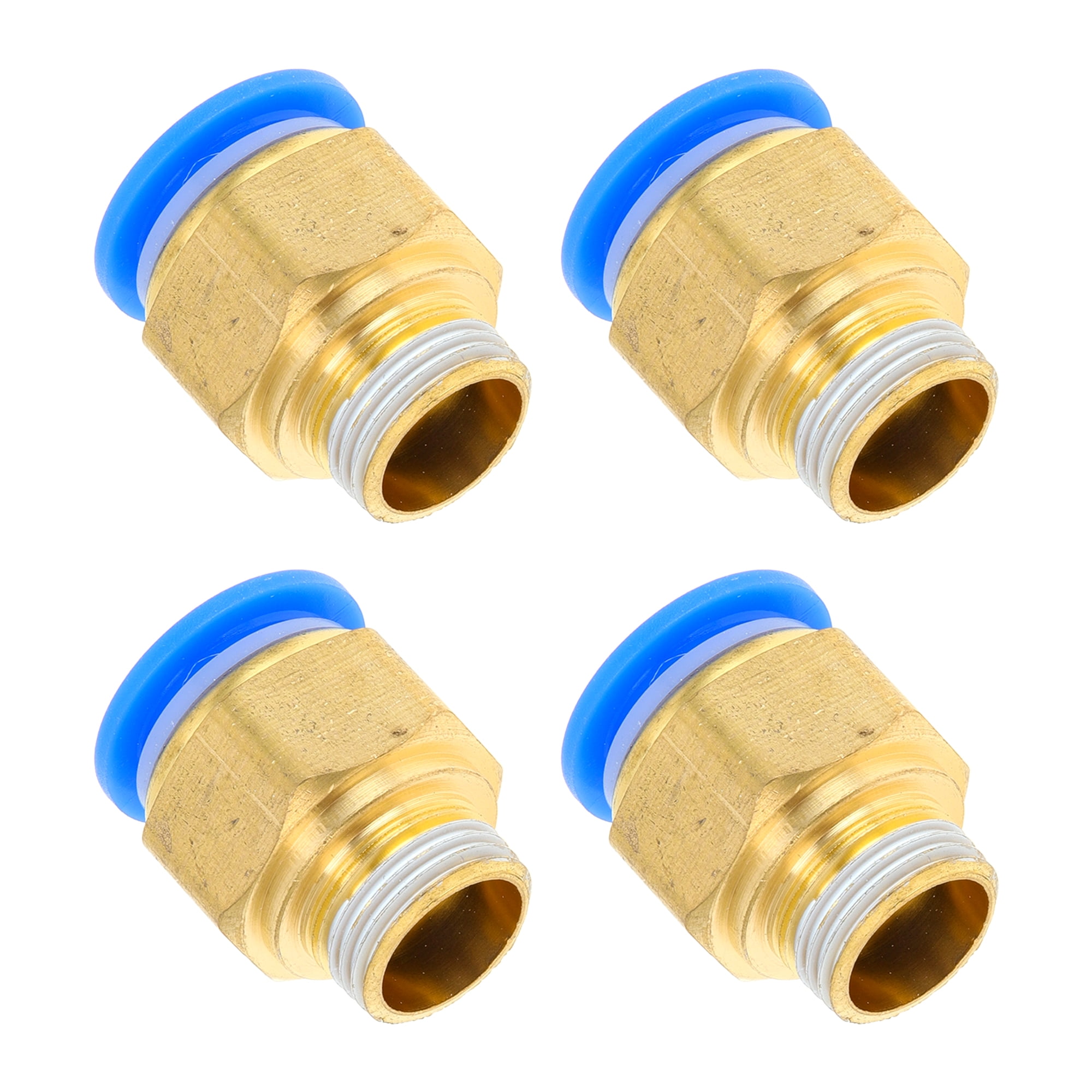 Unique Bargains Push to Connect Air Fittings 35/64" Male Thread Air ...