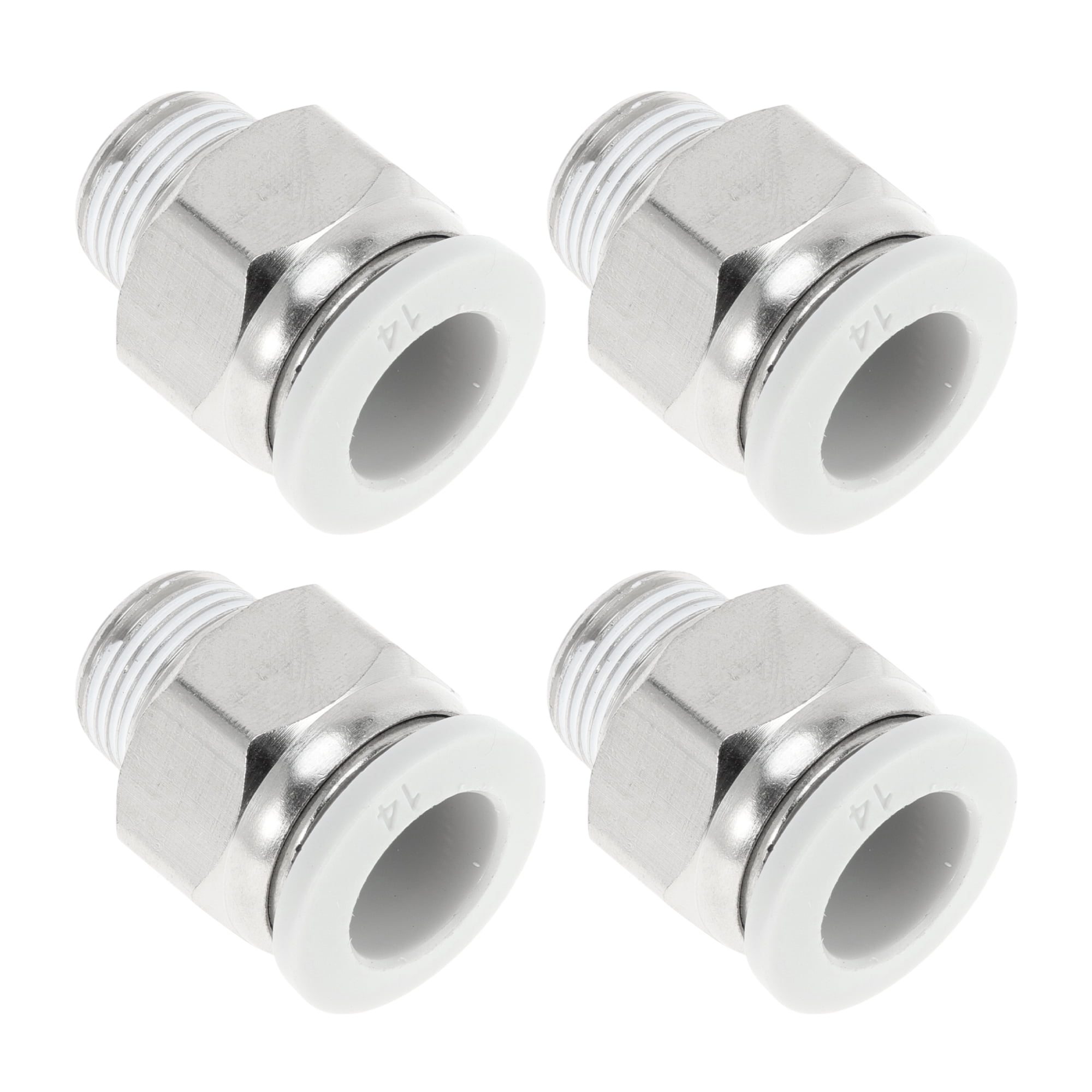 Unique Bargains Push to Connect Air Fittings 35/64" Male Thread Air ...