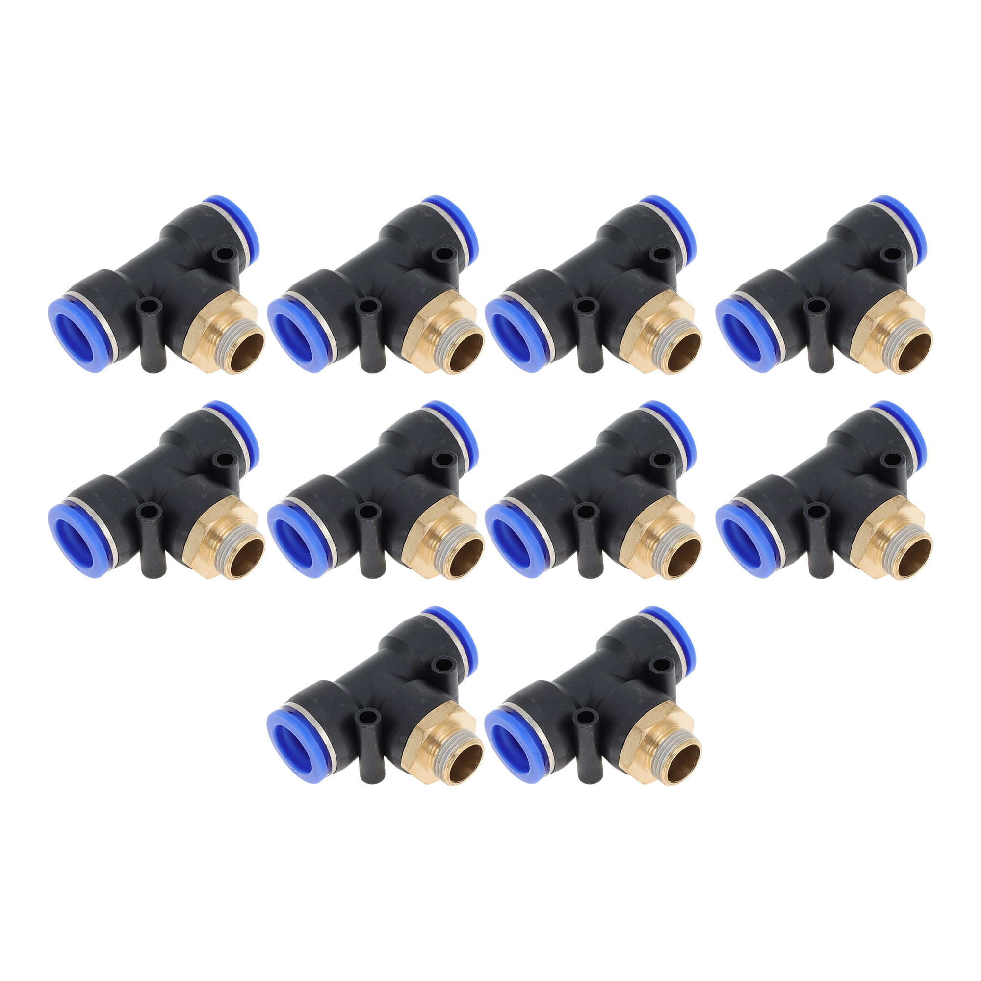 Unique Bargains Push to Connect Air Fittings 5/8" T Type Air Line Quick ...