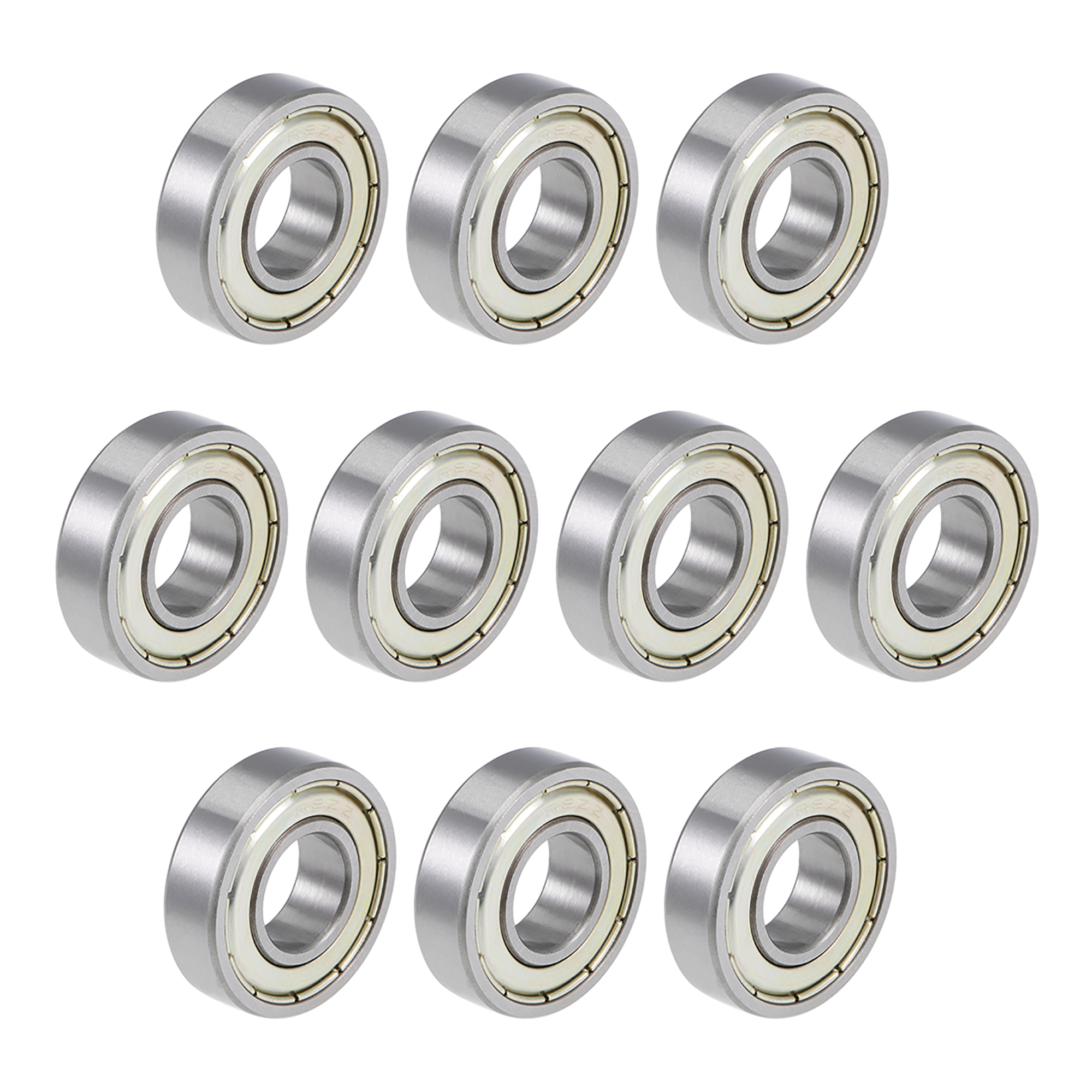 Unique Bargains R8ZZ Deep Groove Ball Bearings Z2 1/2 x 1-1/8 x 5/16 inch Double Shielded Carbon ...