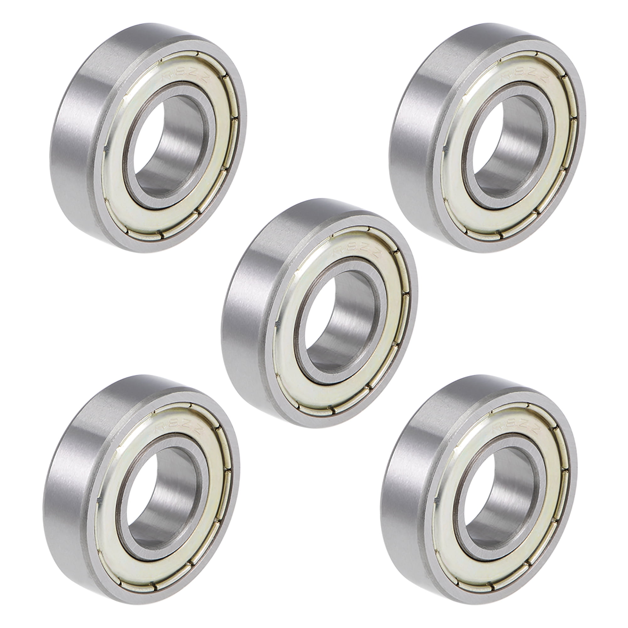 Unique Bargains R8ZZ Deep Groove Ball Bearings Z2 1/2 x 1-1/8 x 5/16 inch Double Shielded Carbon ...