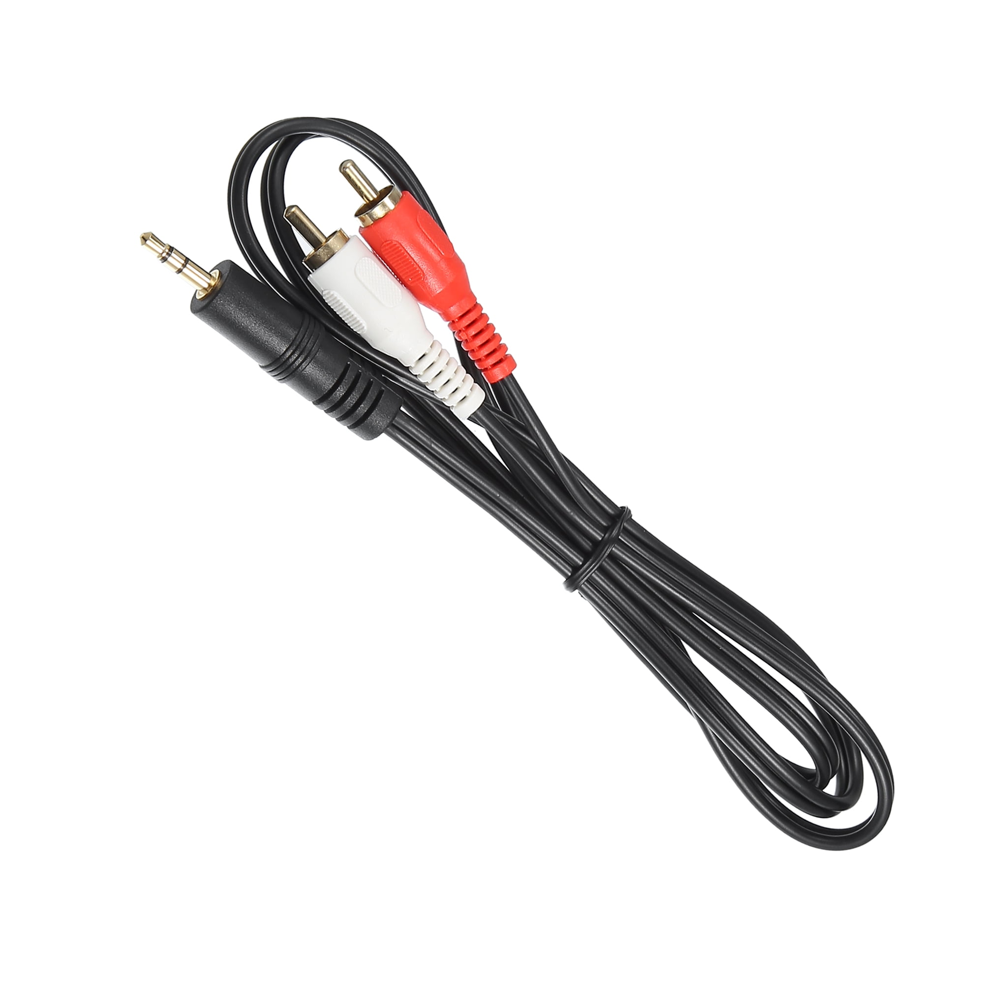 Unique Bargains RCA to 3.5mm Cable 2RCA Male to Aux Car Audio Stereo ...