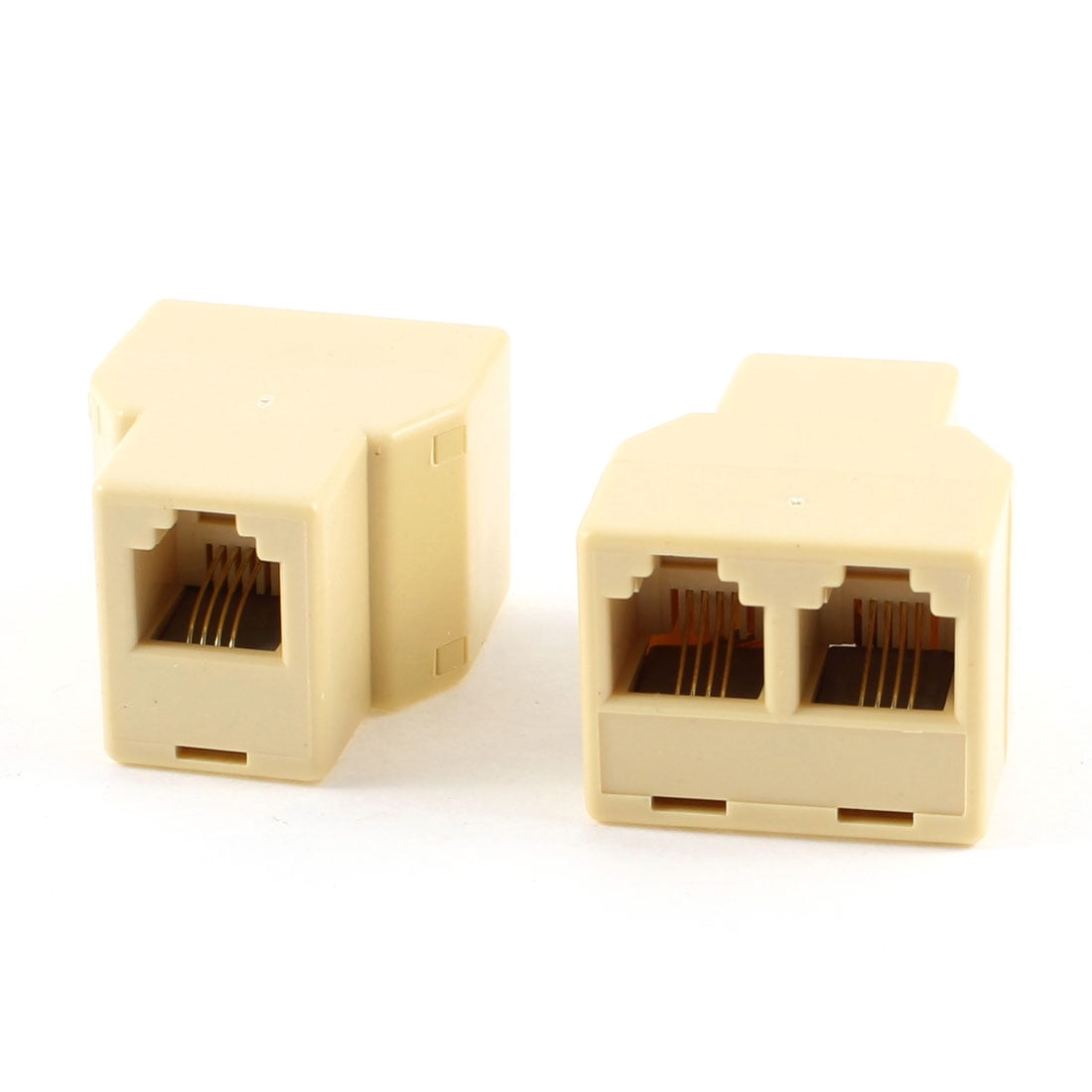 Unique Bargains RJ11 6 Pins F to F 3 Port Telephone Splitter Connector ...