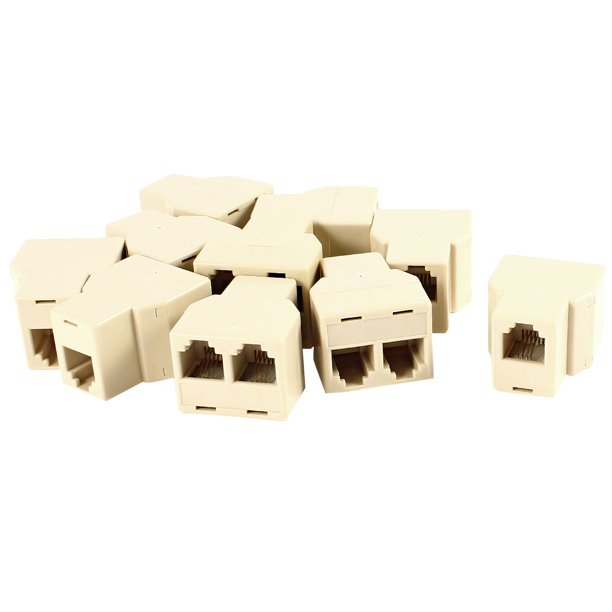 Unique Bargains RJ11 6P4C Female-2 Female Telephone Splitter Connectors ...